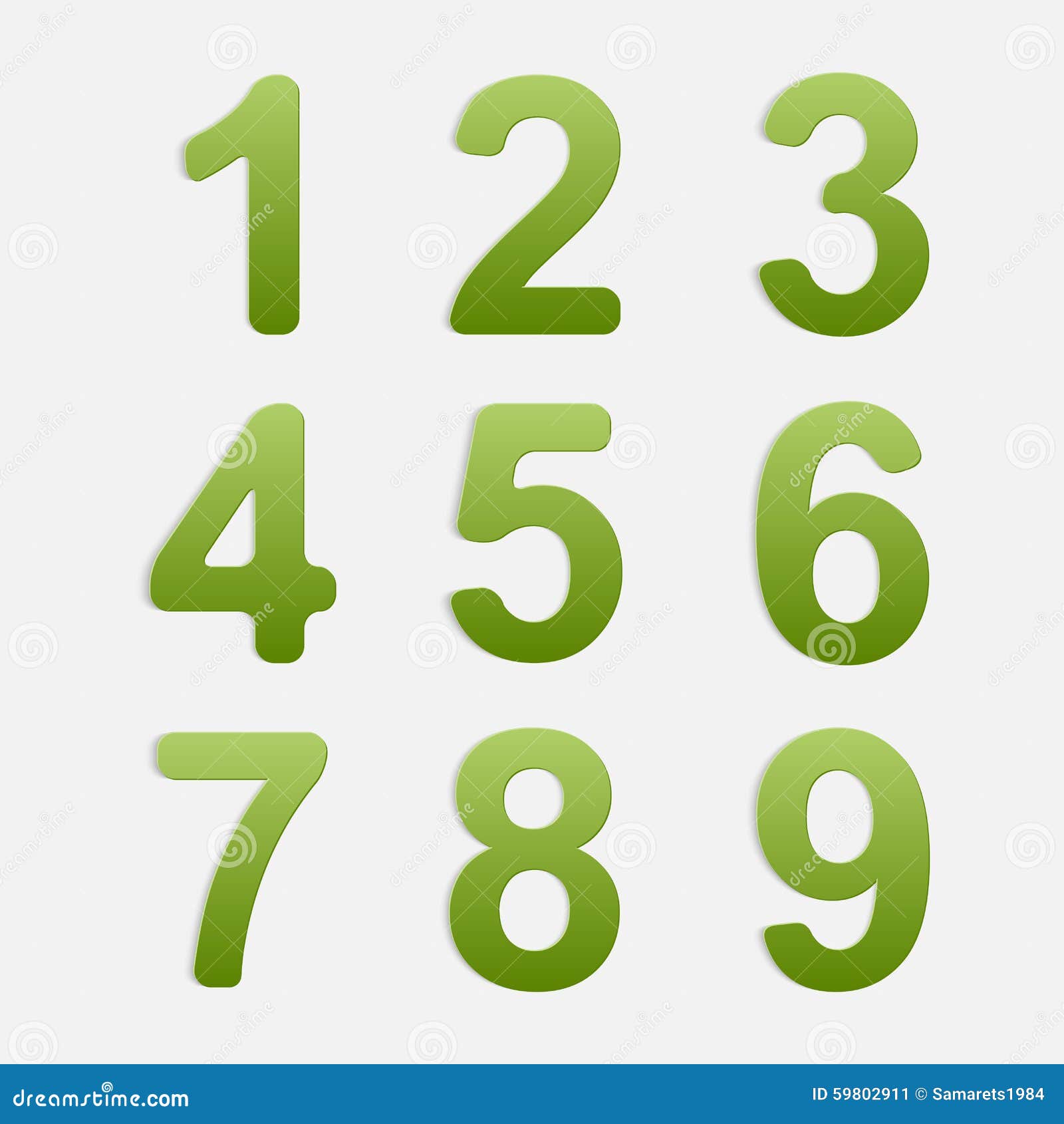 Vector Number Set. stock vector. Illustration of concept - 59802911