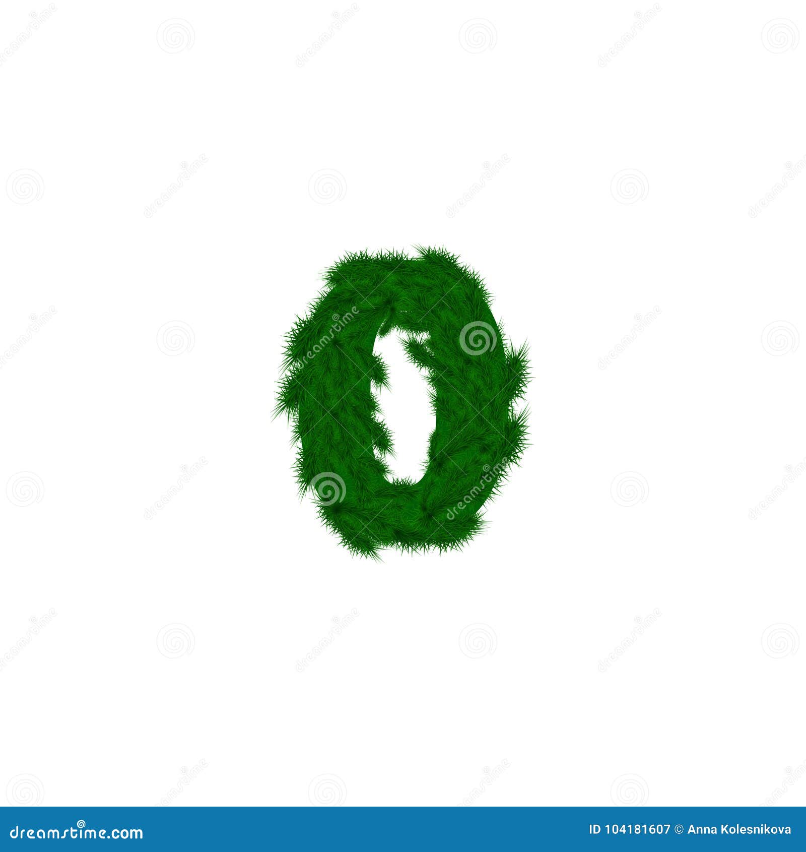 Vector Numbers Decorated with Pine Branches. Number- 0. Zero. Stock ...
