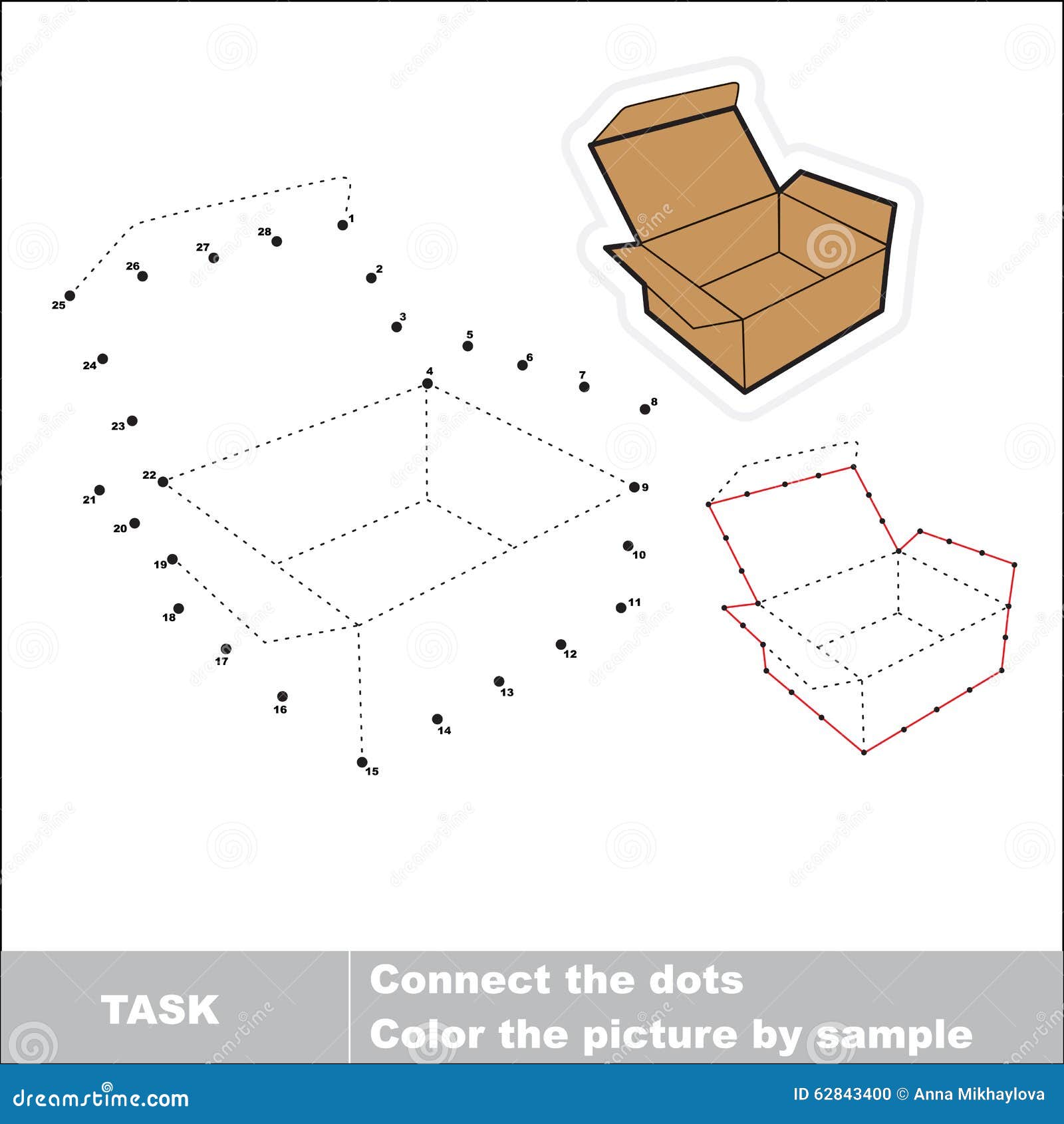 Opened Empty Cardboard Box. Vector Illustration. | CartoonDealer.com ...