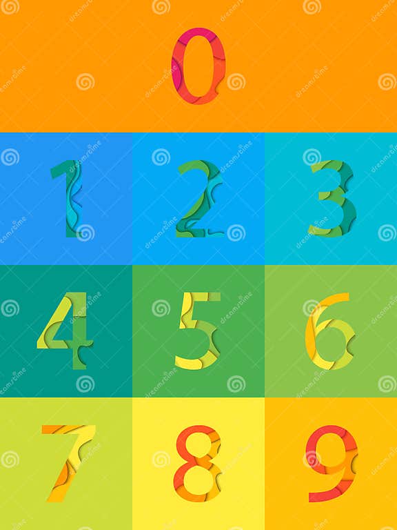 Vector numbers set stock illustration. Illustration of paper - 75045643
