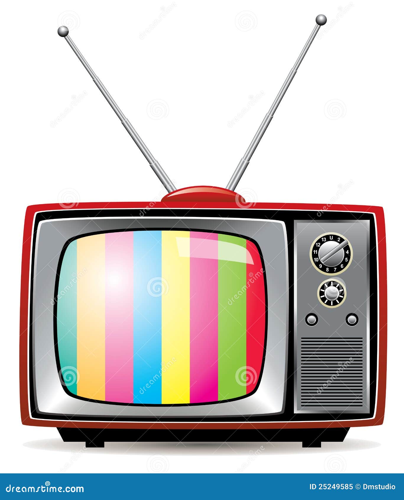 Vector O Aparelho De Televisão Retro Ilustração do Vetor - Ilustração ...