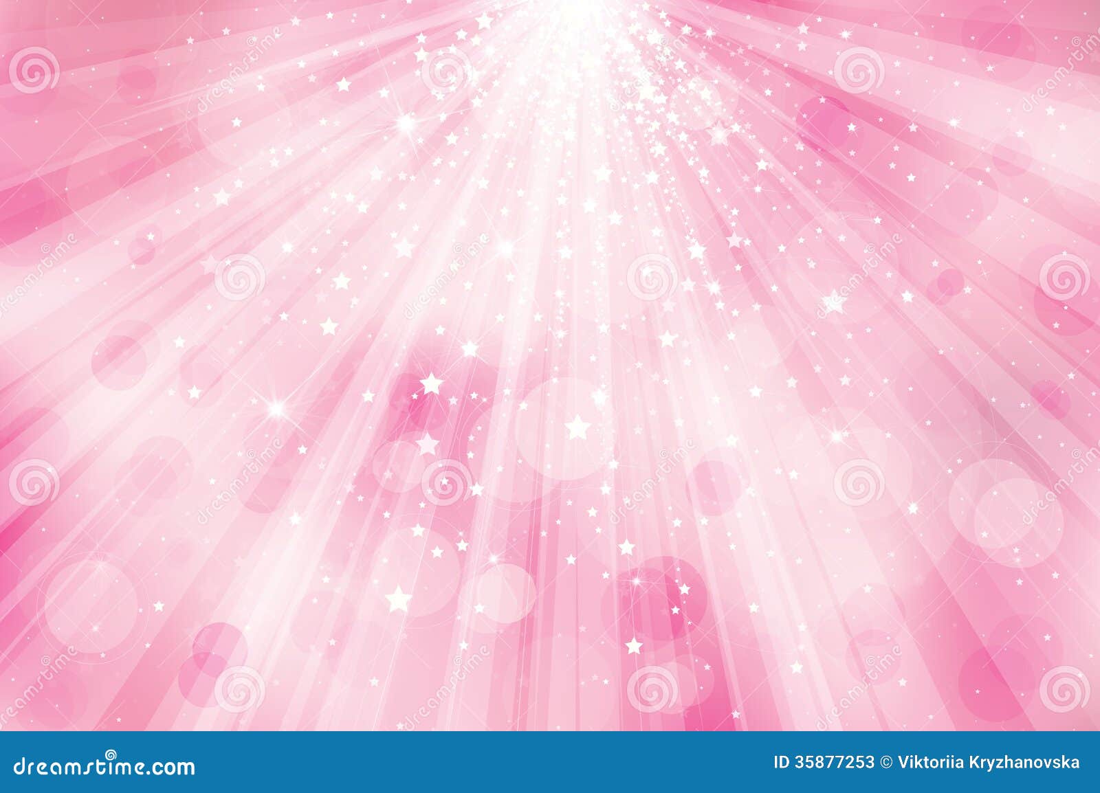 Vector O Fundo Cor-de-rosa Do Brilho Com Raios De Luz Ilustração do ...