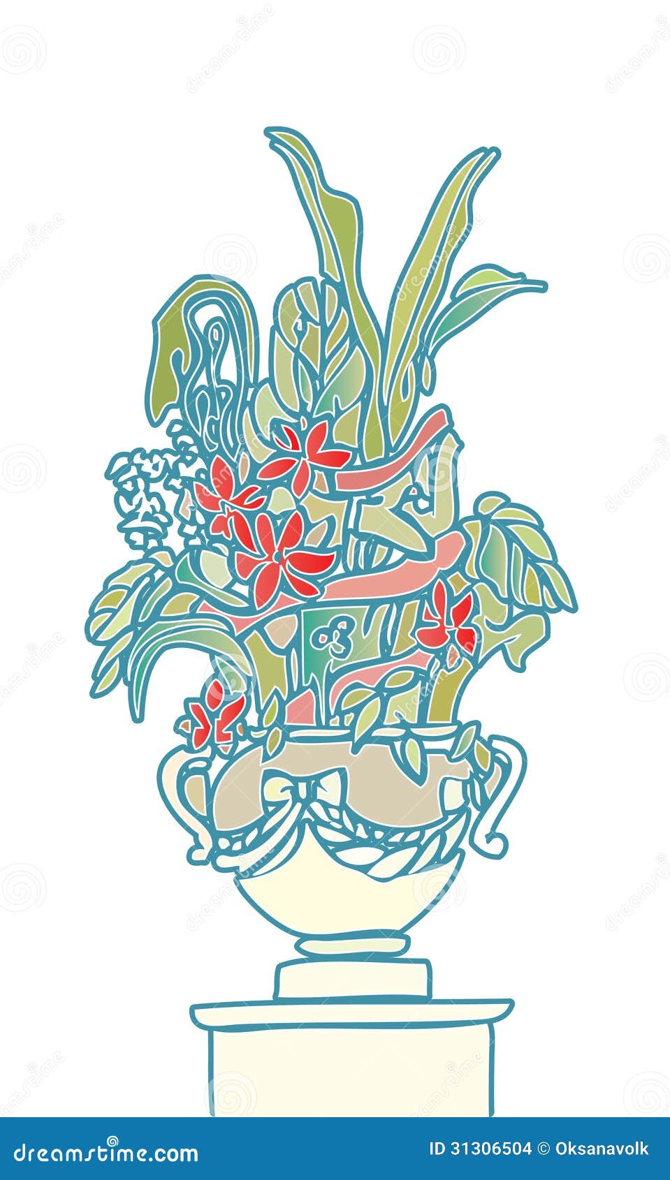 Vector O Ramalhete Das Flores Em Um Vaso Antigo Bonito Ilustração do ... Vector O Ramalhete Das Flores Em Um Vaso Antigo Bonito Ilustração do ...
