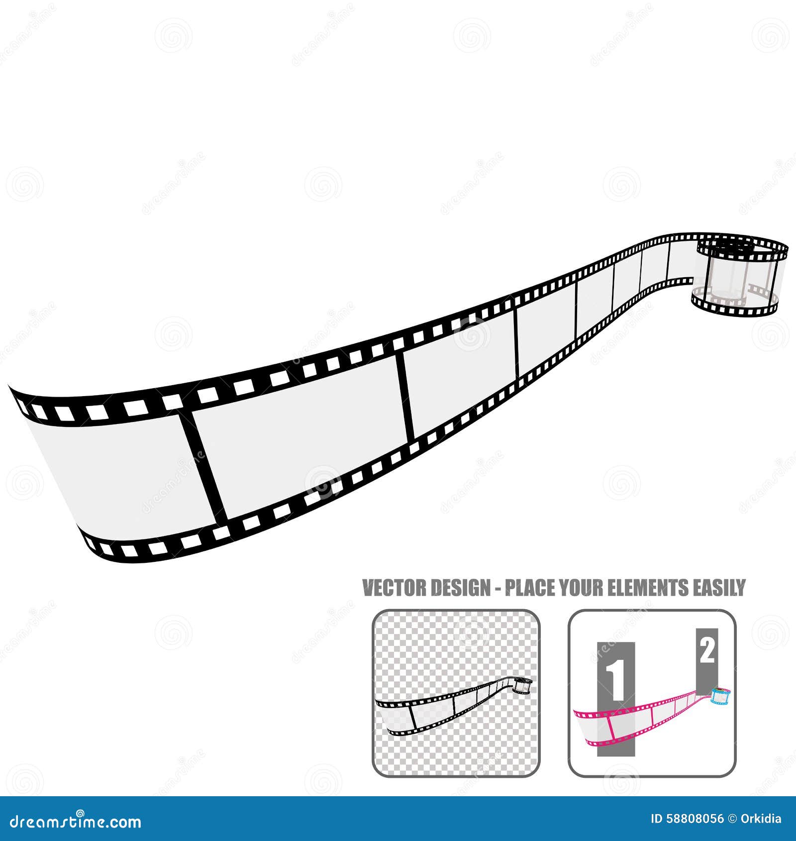 Vector o rolo de película ilustração do vetor. Ilustração de rolo ...