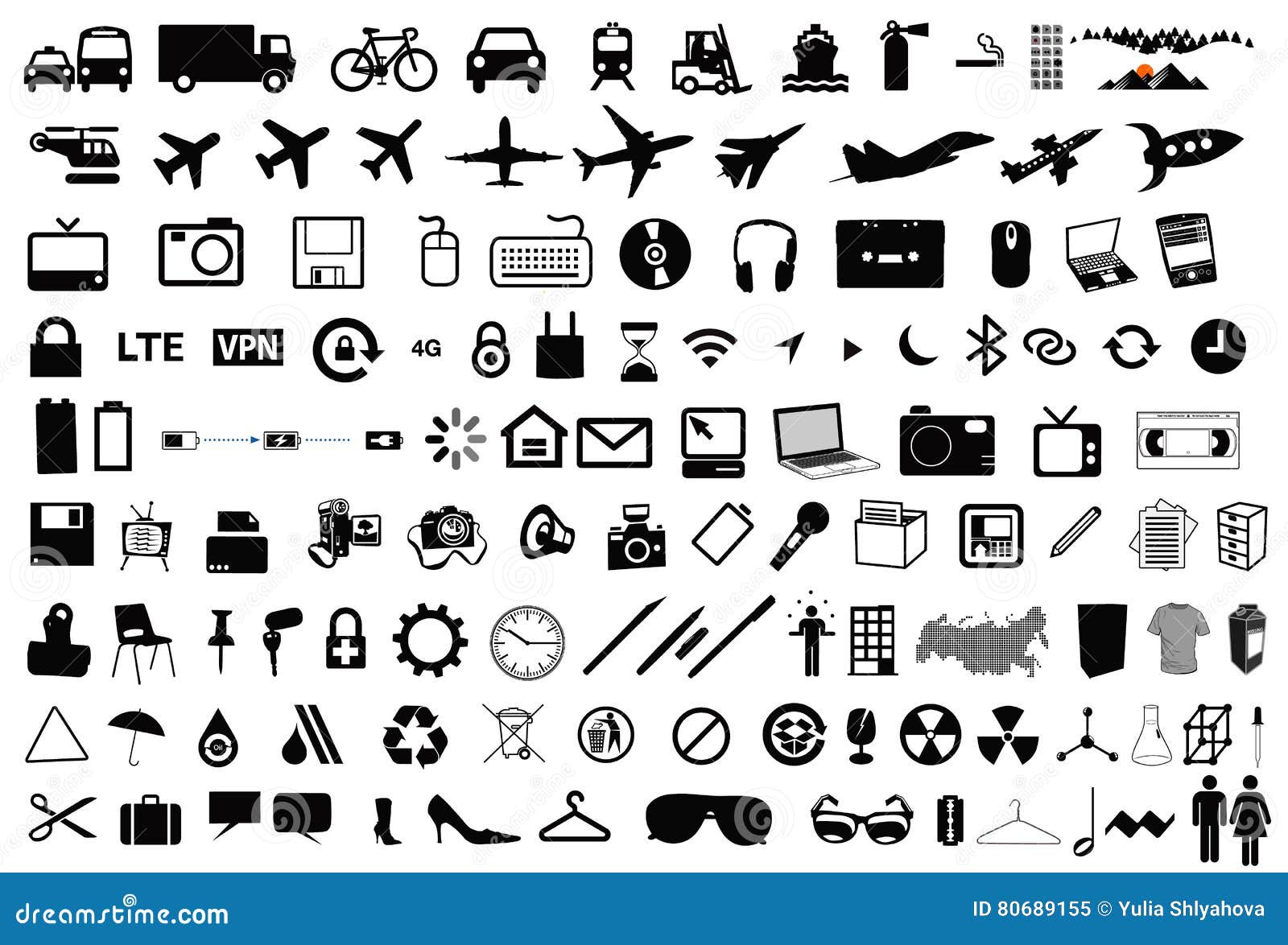 Vector Objects Icons Pictograms Royalty-Free Stock Photo ...