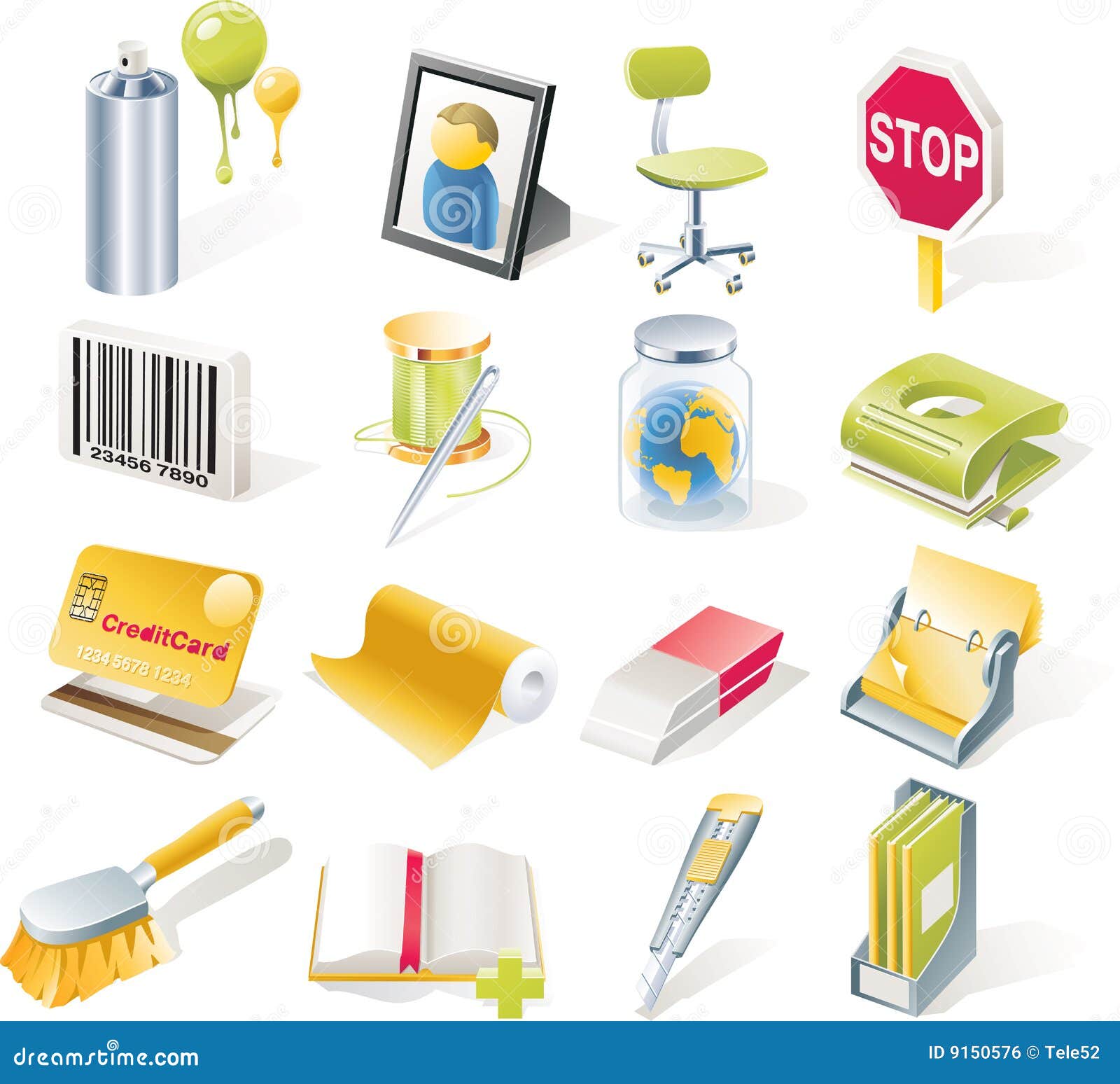 Vector Objects Icons Set. Part 8 Stock Vector - Illustration of ...