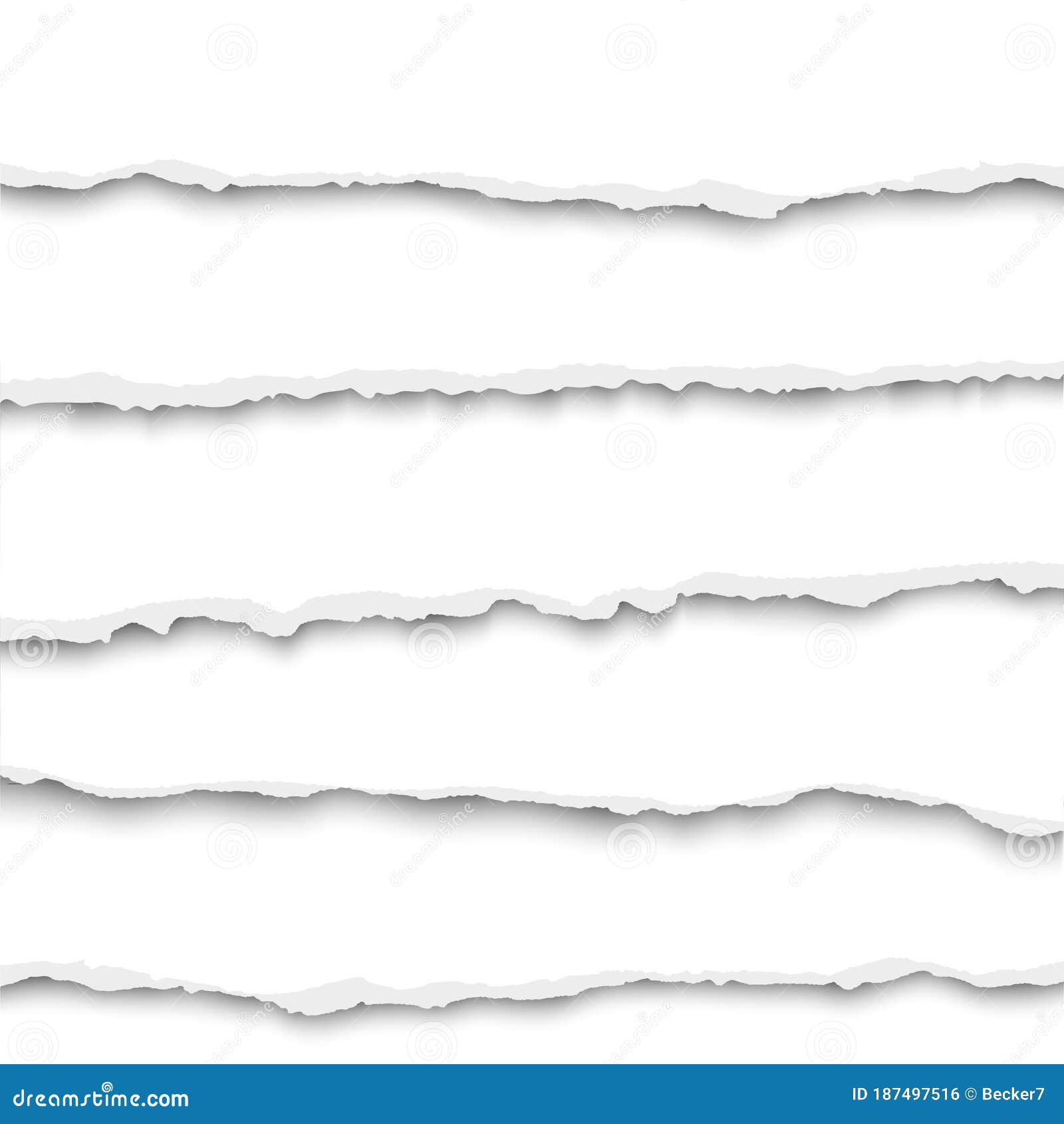 Oblong Layers Of Torn White Paper Wisps Placed One Under Another ...