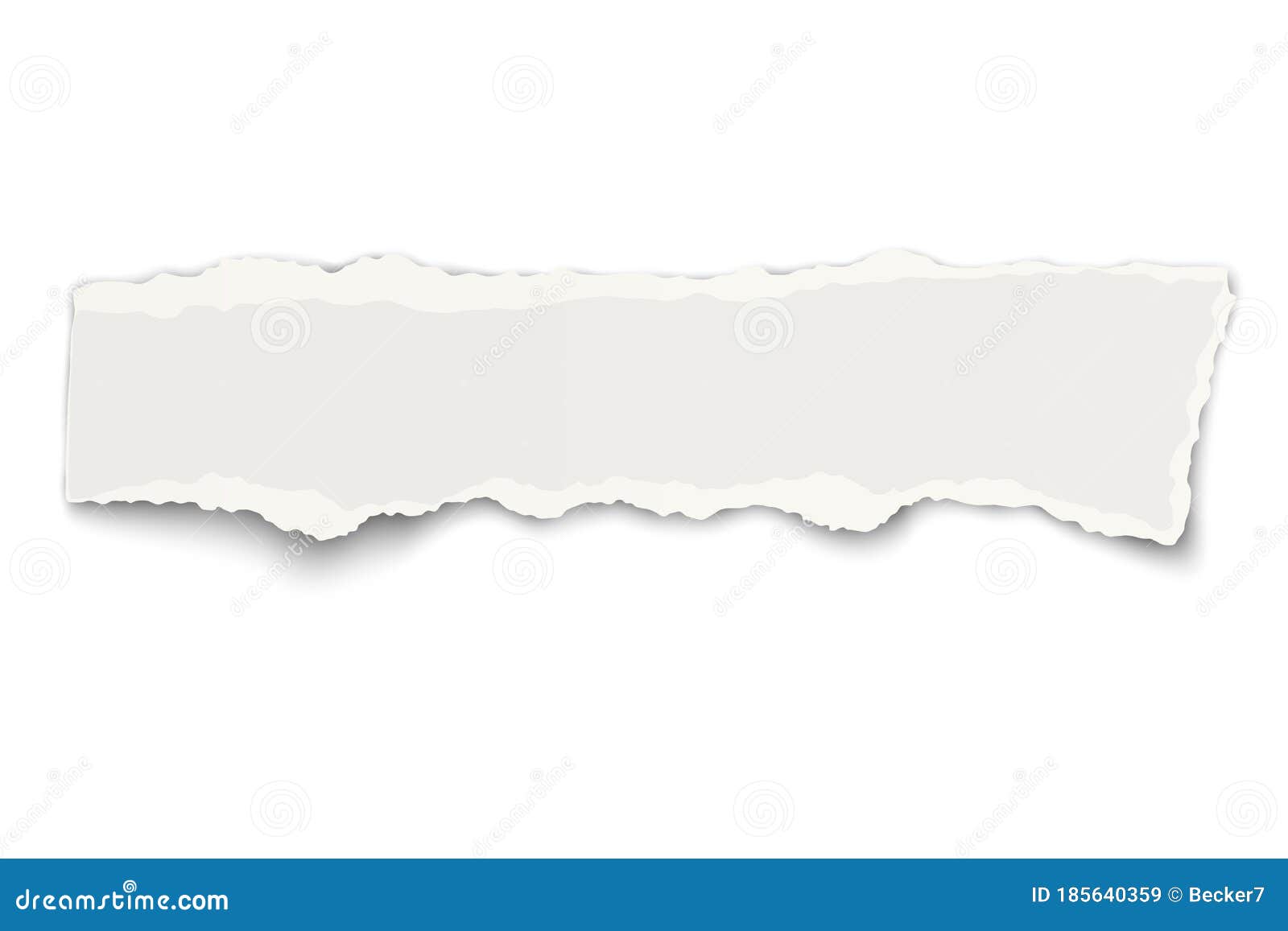 Vector Oblong Paper Tear with Soft Shadow Isolated Stock Vector ...