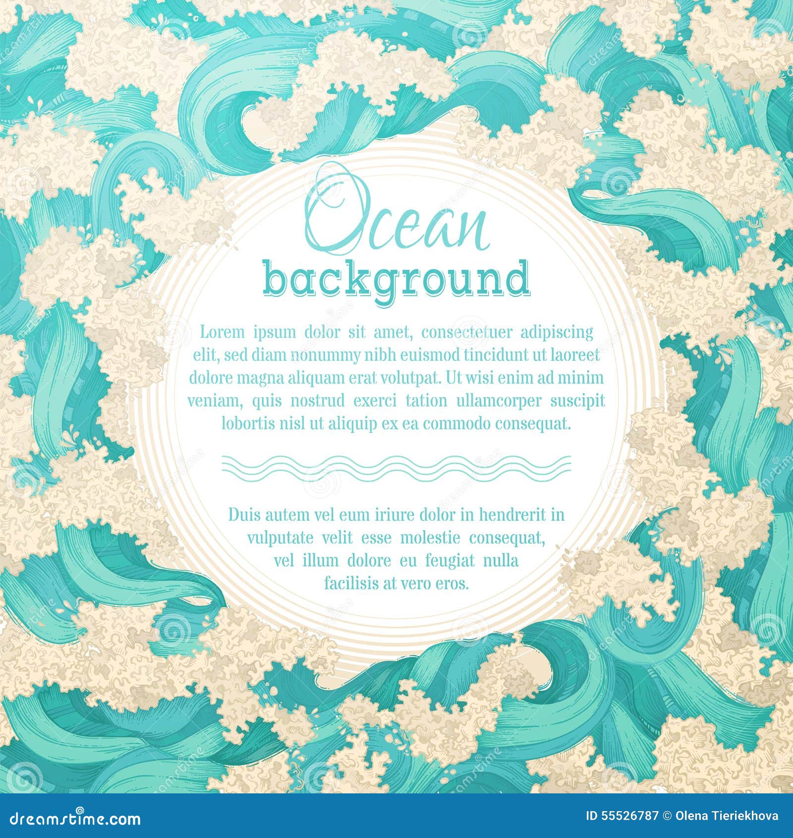 Vector ocean background. stock illustration. Illustration of liquid ...