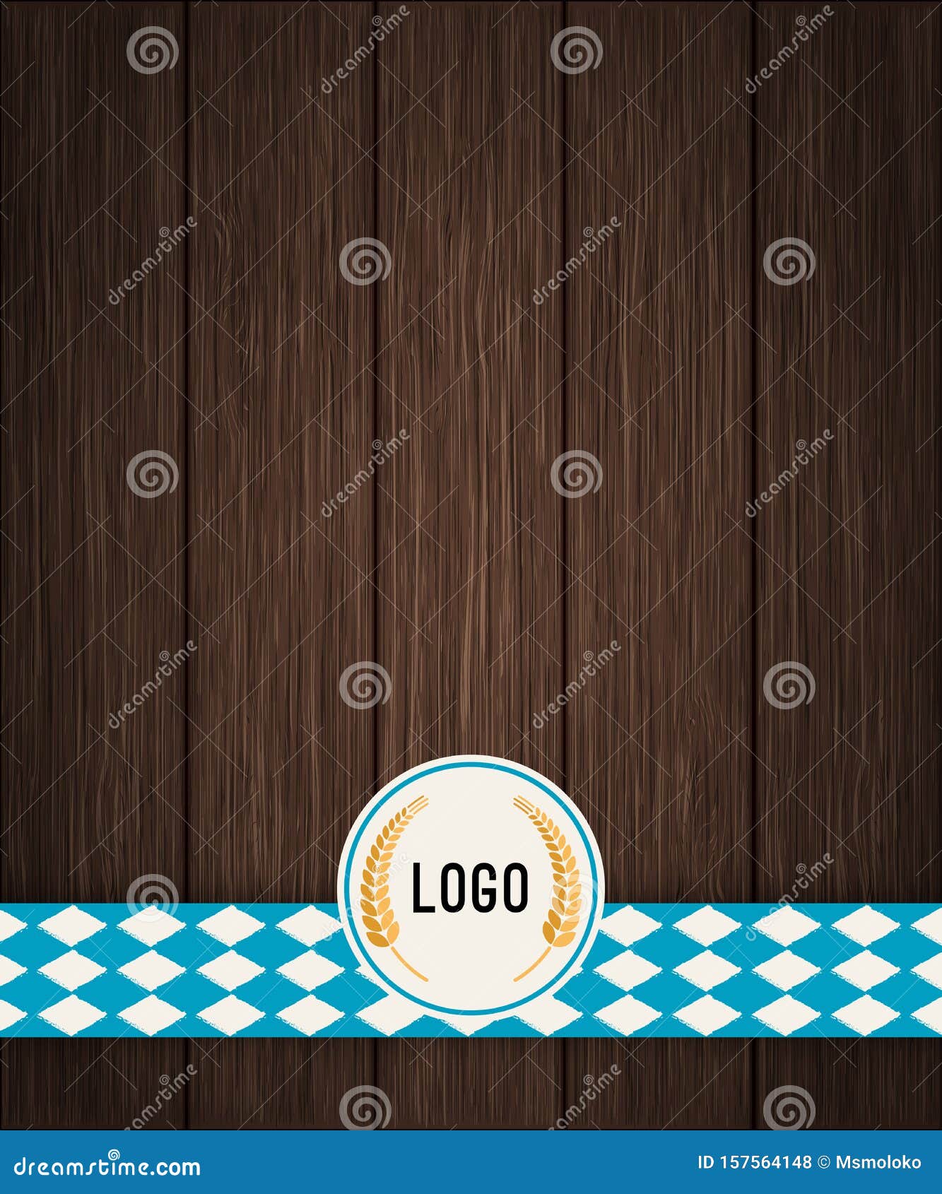 Vector Octoberfest Background For Beer Table Menu Or Flyer. Vintage ...
