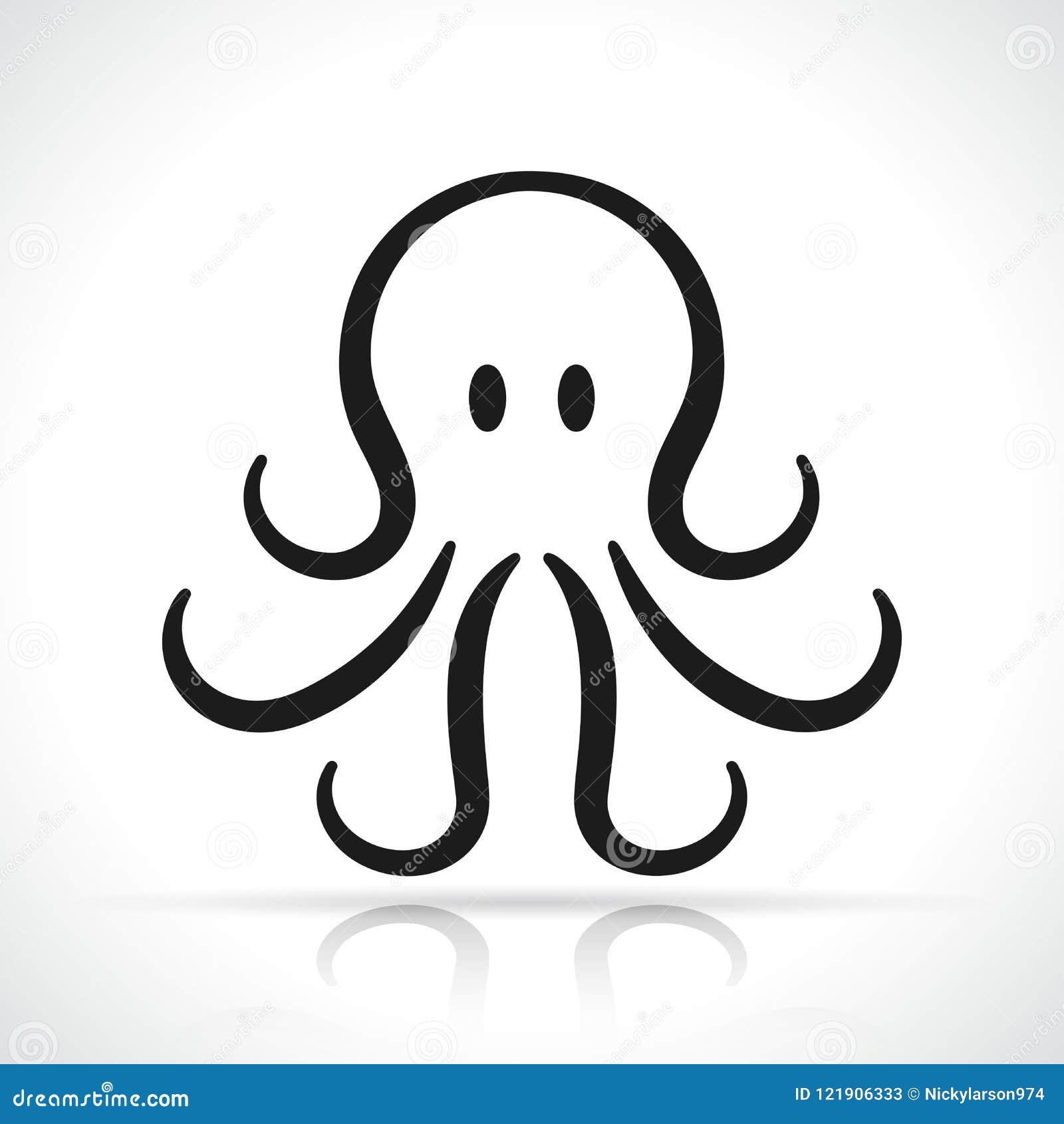 Vector octopus icon design stock vector. Illustration of squid - 121906333
