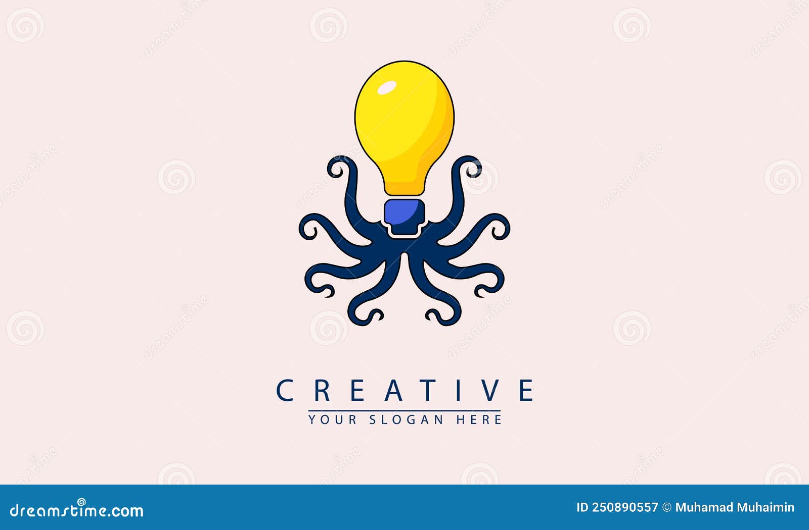 Vector Octopus Light Bulb Logo Stock Vector - Illustration of octopus ...