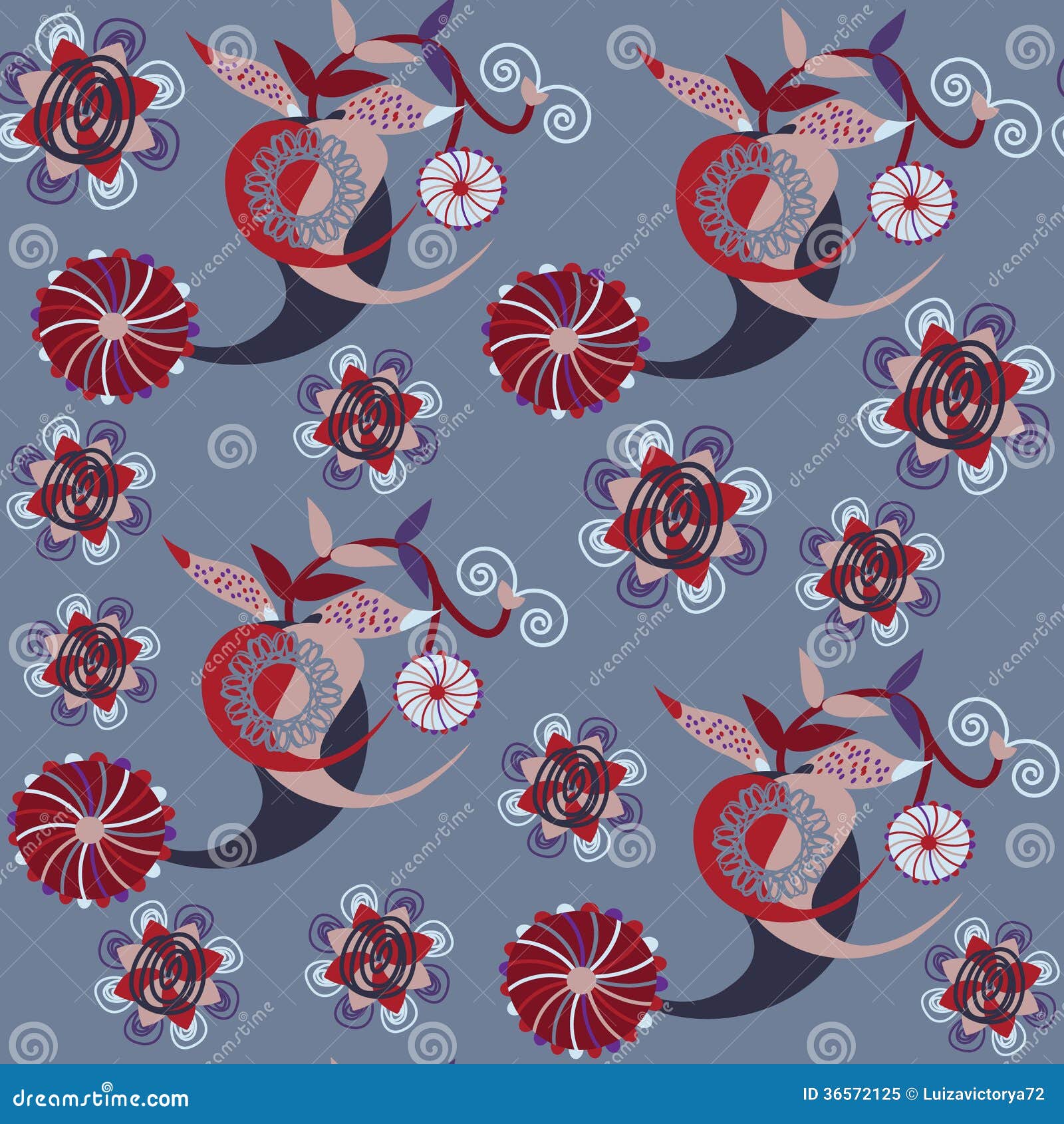 Vector Odd Paisley Seamless Pattern and Seamless Stock Vector ...