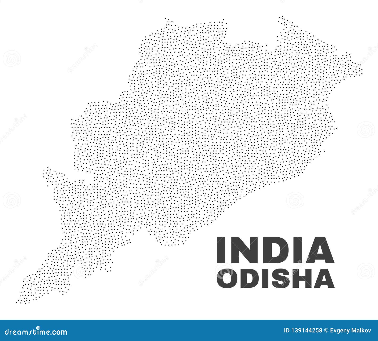 Vector Odisha State Map of Points Stock Vector - Illustration of point ...