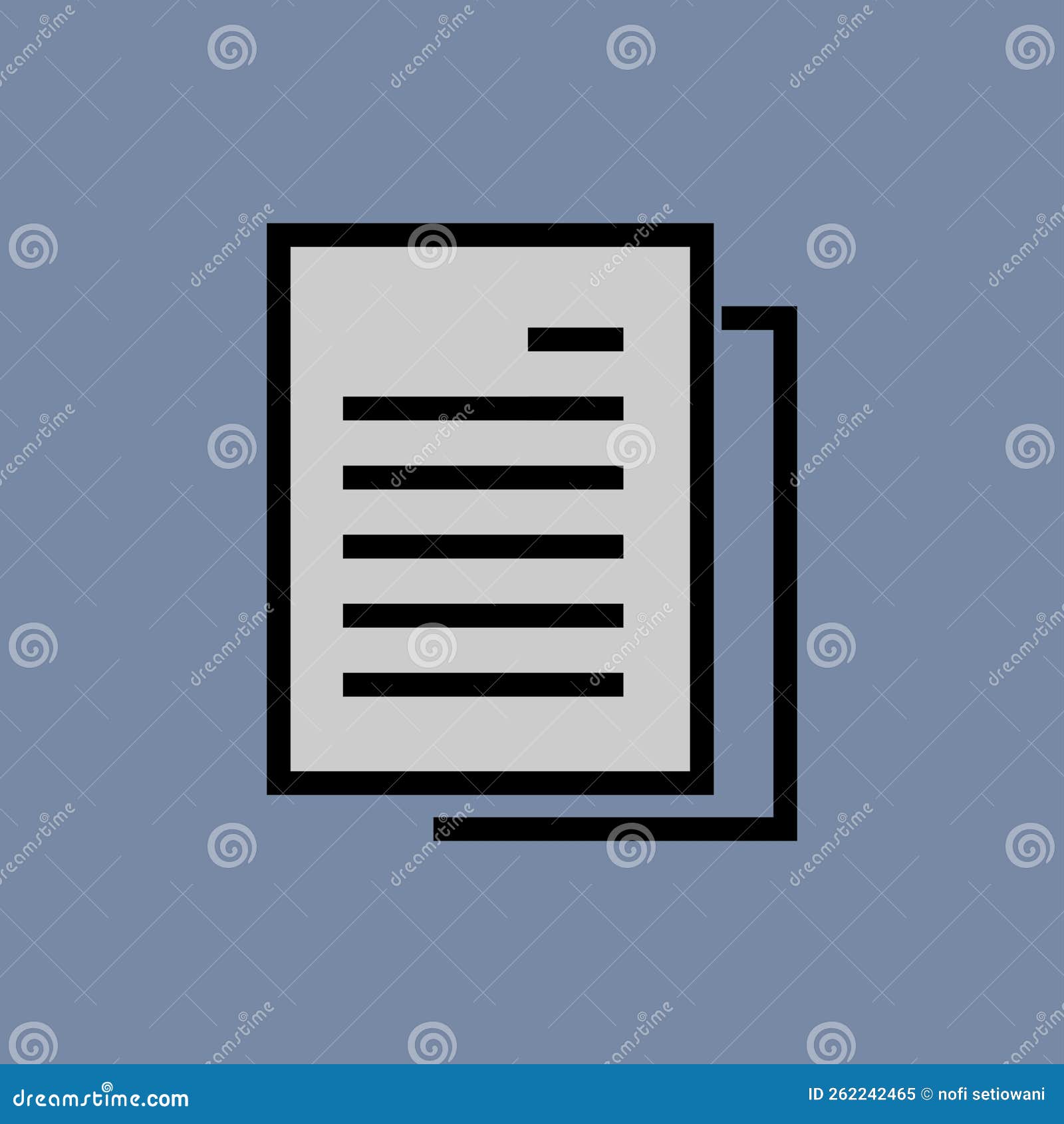 Vector Office Documents Icons Set on Gray Stock Vector - Illustration ...