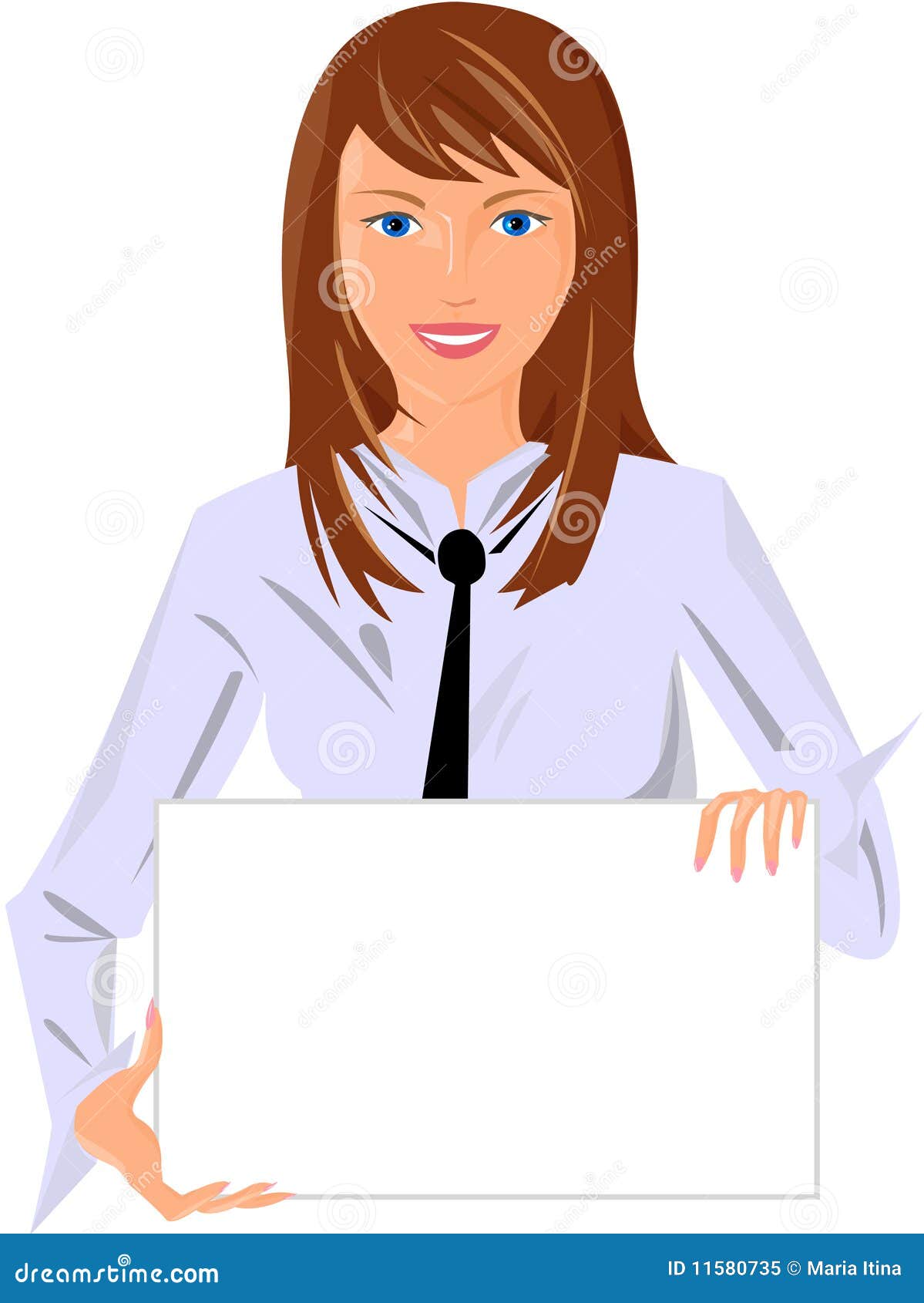 Vector office girl stock vector. Illustration of female - 11580735