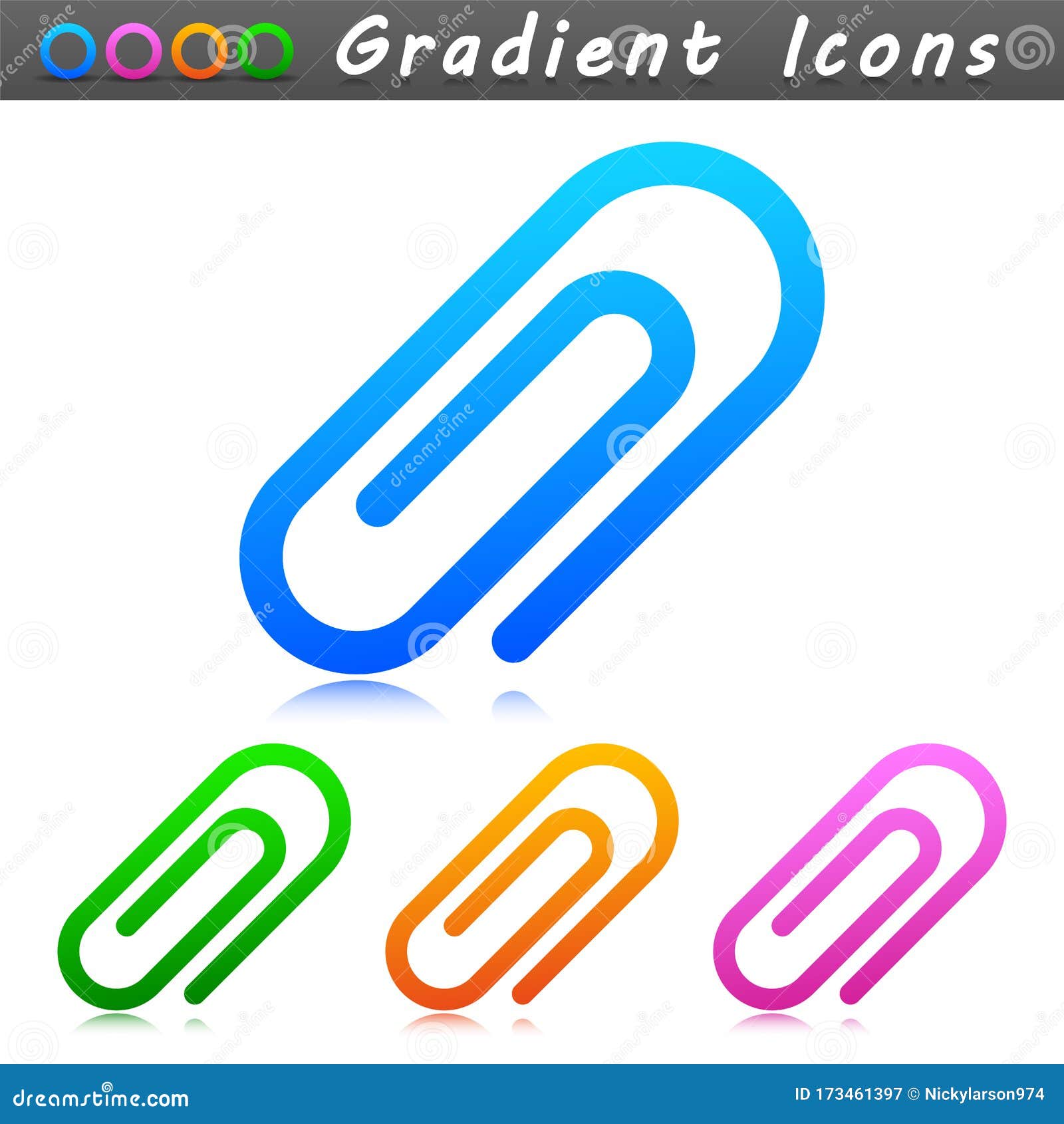 Vector Office Paper Clip Symbol Stock Vector - Illustration of paper ...