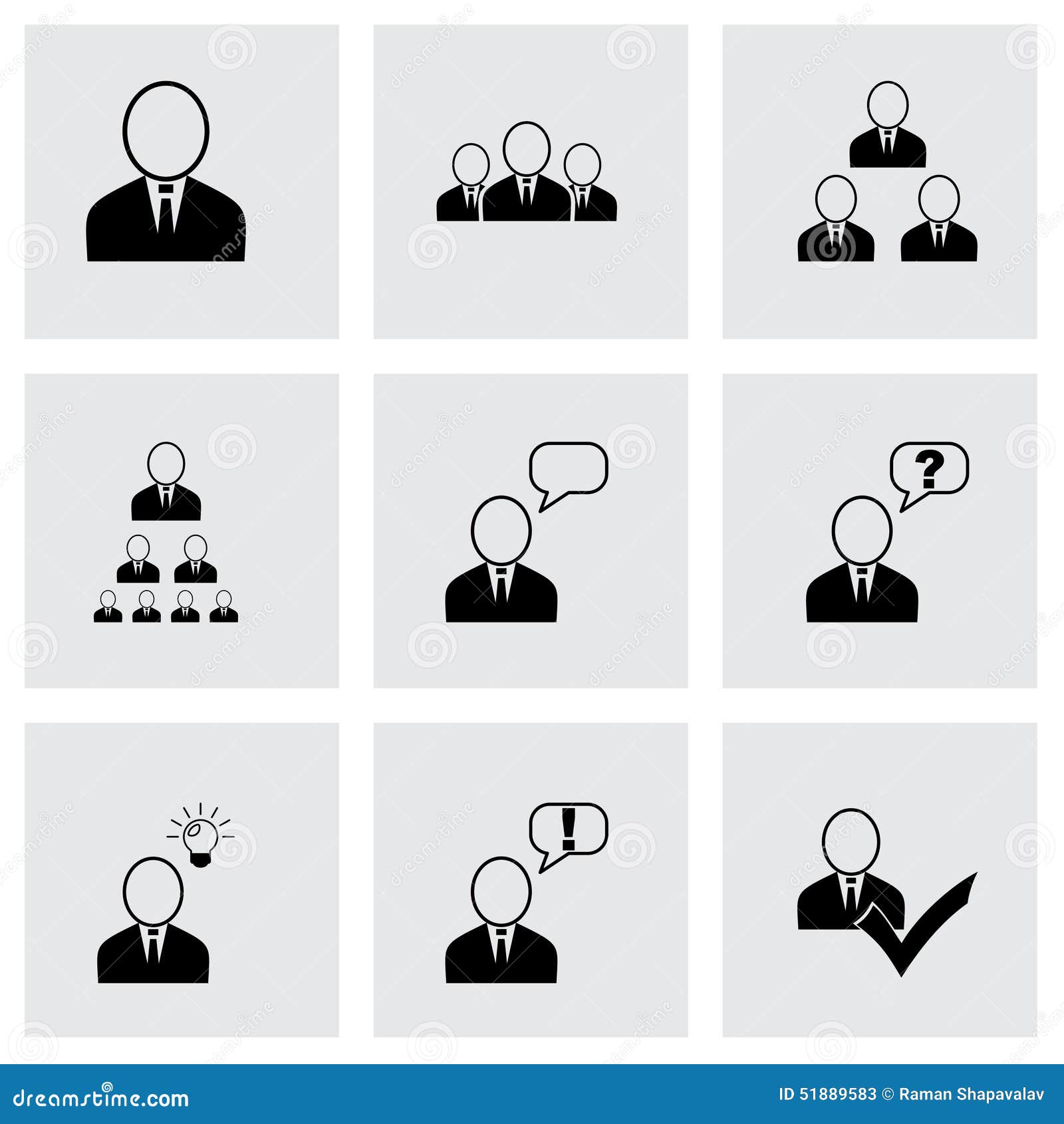 Vector Office People Icon Set Stock Vector - Illustration of business ...