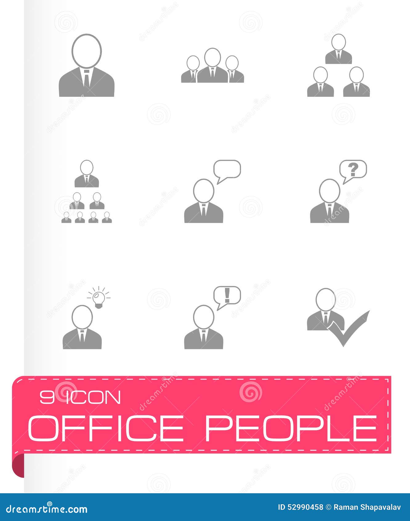 Vector Office People Icon Set Stock Vector - Illustration of human ...