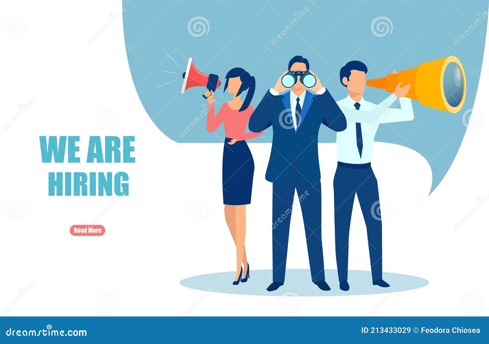 Vector of Office Workers Looking for a New Employee Stock Vector ...