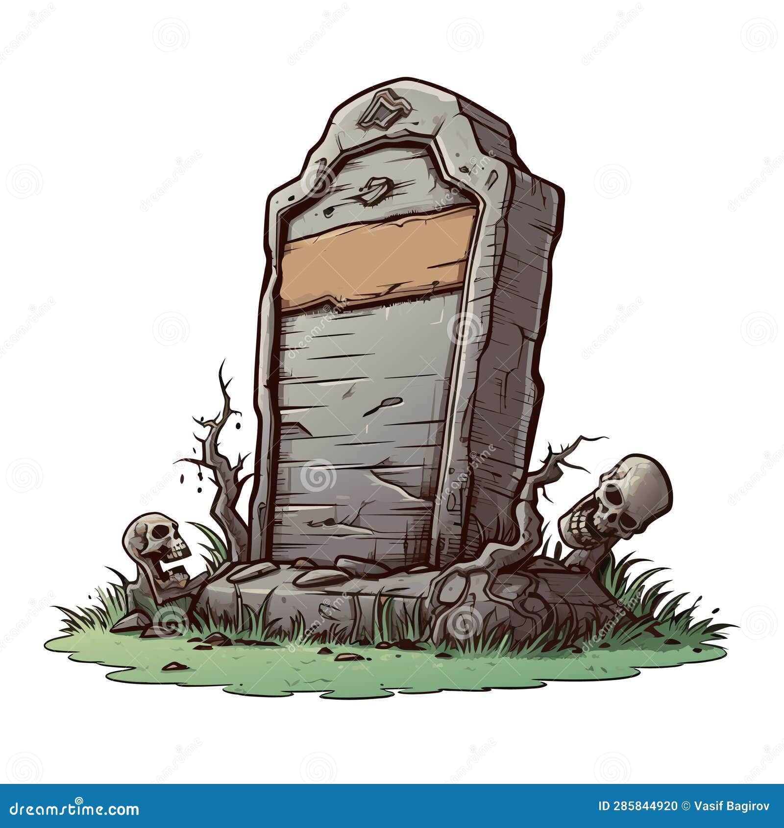 Tombstone Illustration Cartoon Drawing Vector | CartoonDealer.com ...