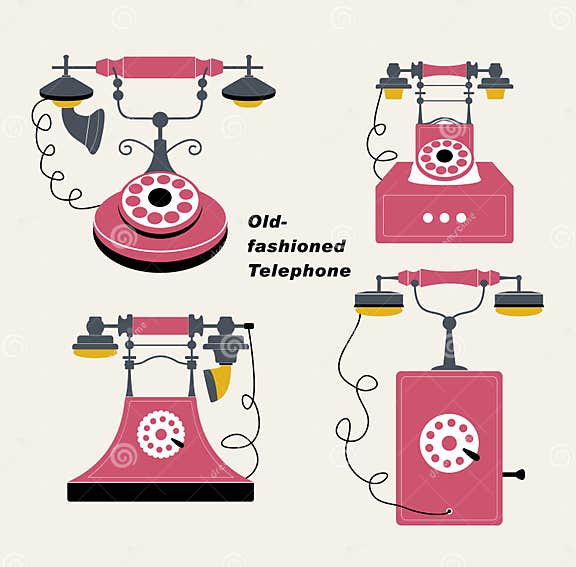 Vector Old-fashioned Telephone Stock Vector - Illustration of links ...