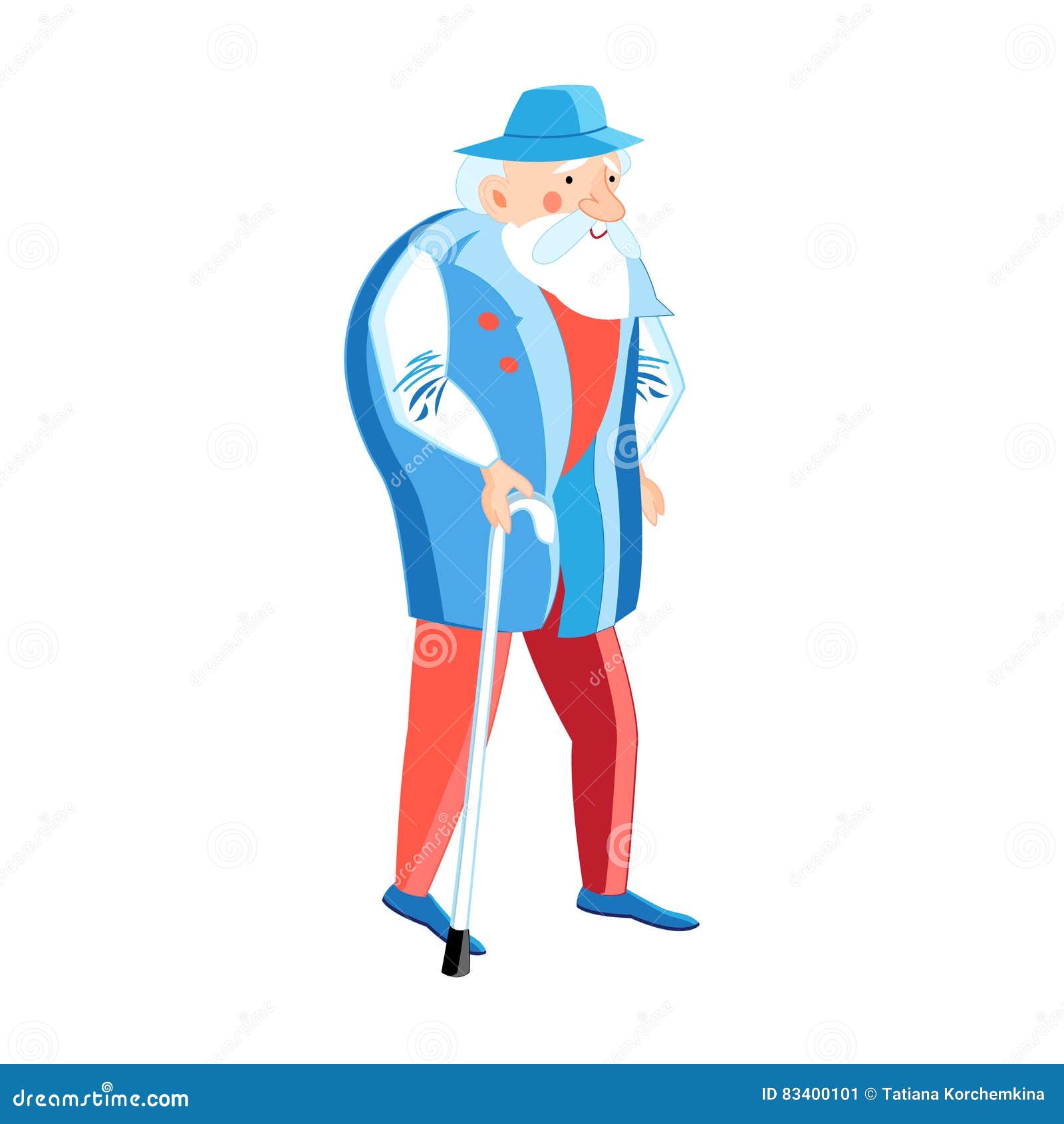 Vector old grandfather stock vector. Illustration of icon - 83400101