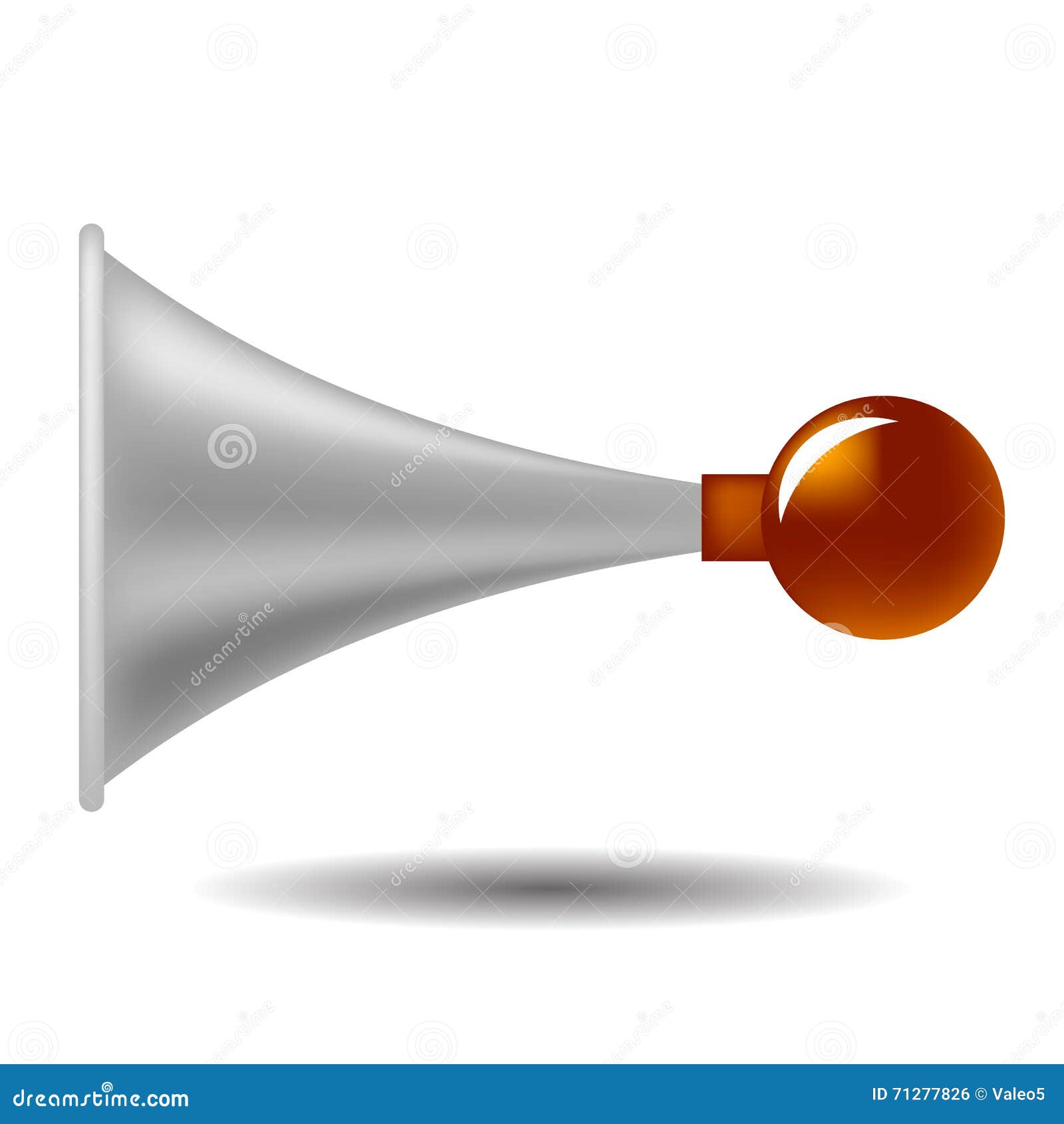 Vector Old Horn Icon Isolated Stock Vector - Illustration of brass ...