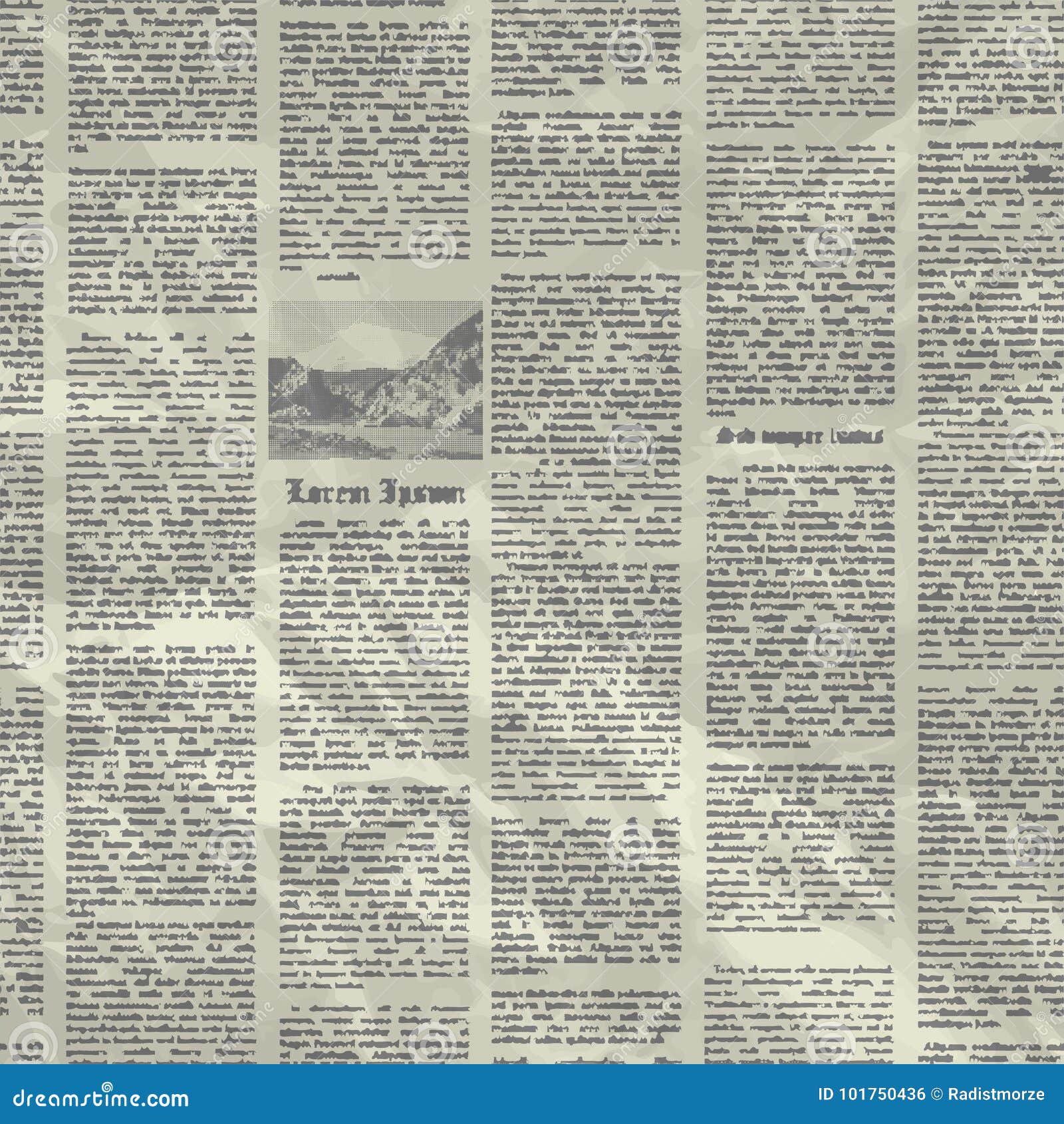 Vector Old Newspaper Background Texture. Stock Illustration ...