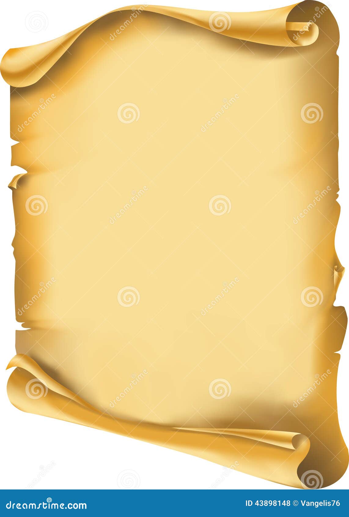 Vector. Old Scroll, Manuscript Stock Vector - Illustration of ragged ...