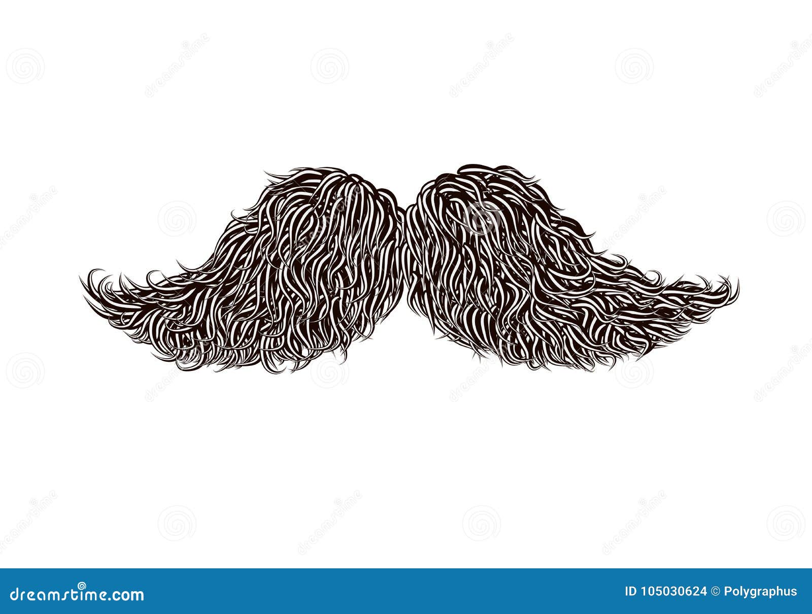 Vector old style mustache stock vector. Illustration of mask - 105030624