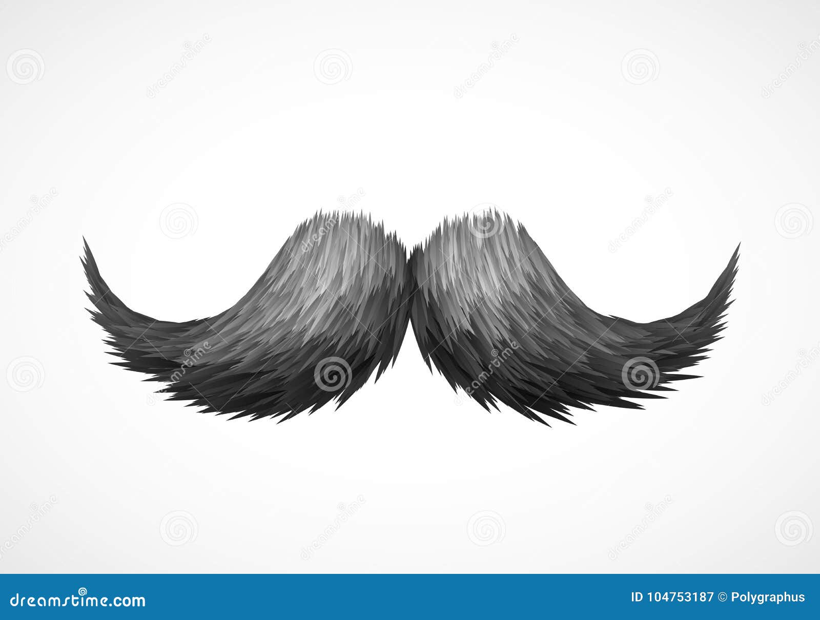 Vector old style mustache stock vector. Illustration of graphic - 104753187