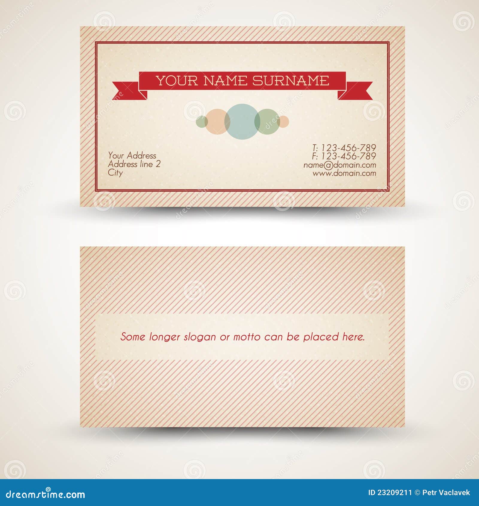Vector Old-style Retro Vintage Business Card Stock Vector ...