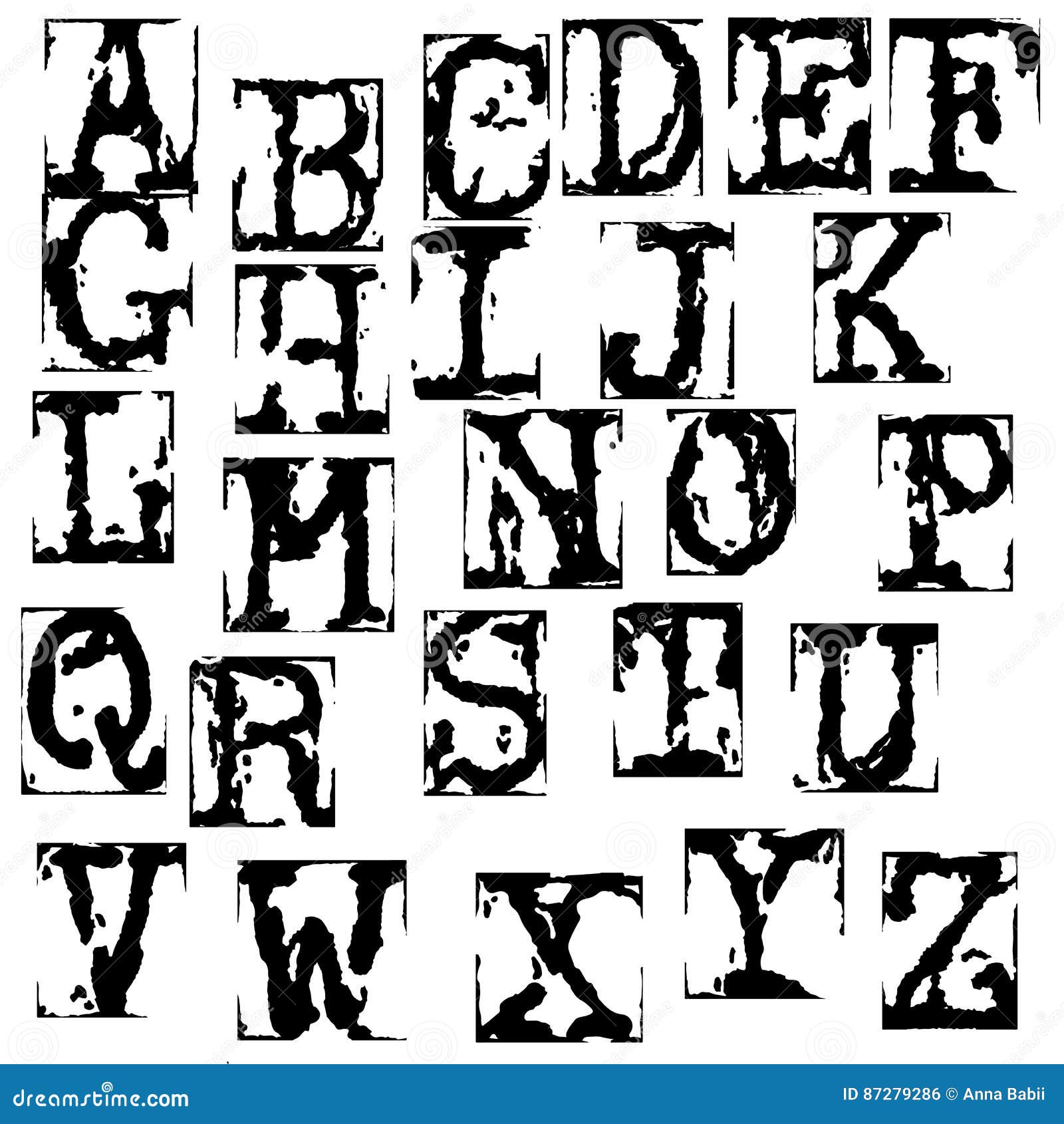 Vector Old Typewriter Font. Vintage Grunge Letters. Old Destroyed ... Vector Old Typewriter Font. Vintage Grunge Letters. Old Destroyed ...