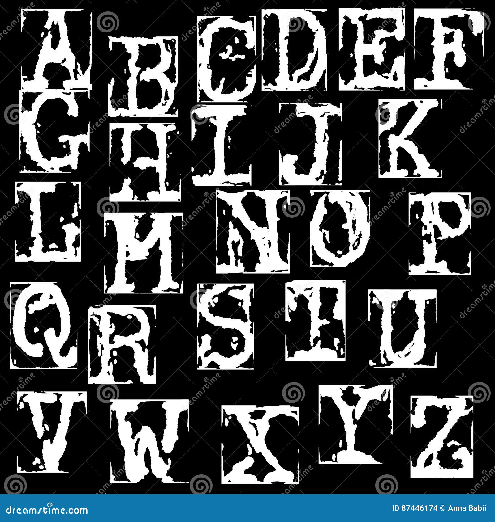 Vector Old Typewriter Font. Vintage Grunge Letters. Old Destroyed ... Vector Old Typewriter Font. Vintage Grunge Letters. Old Destroyed ...
