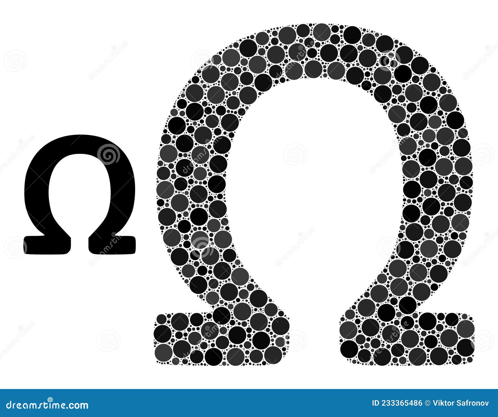 Omega Greek Symbol Capital Letter Uppercase Font Icon In Circle Round ...