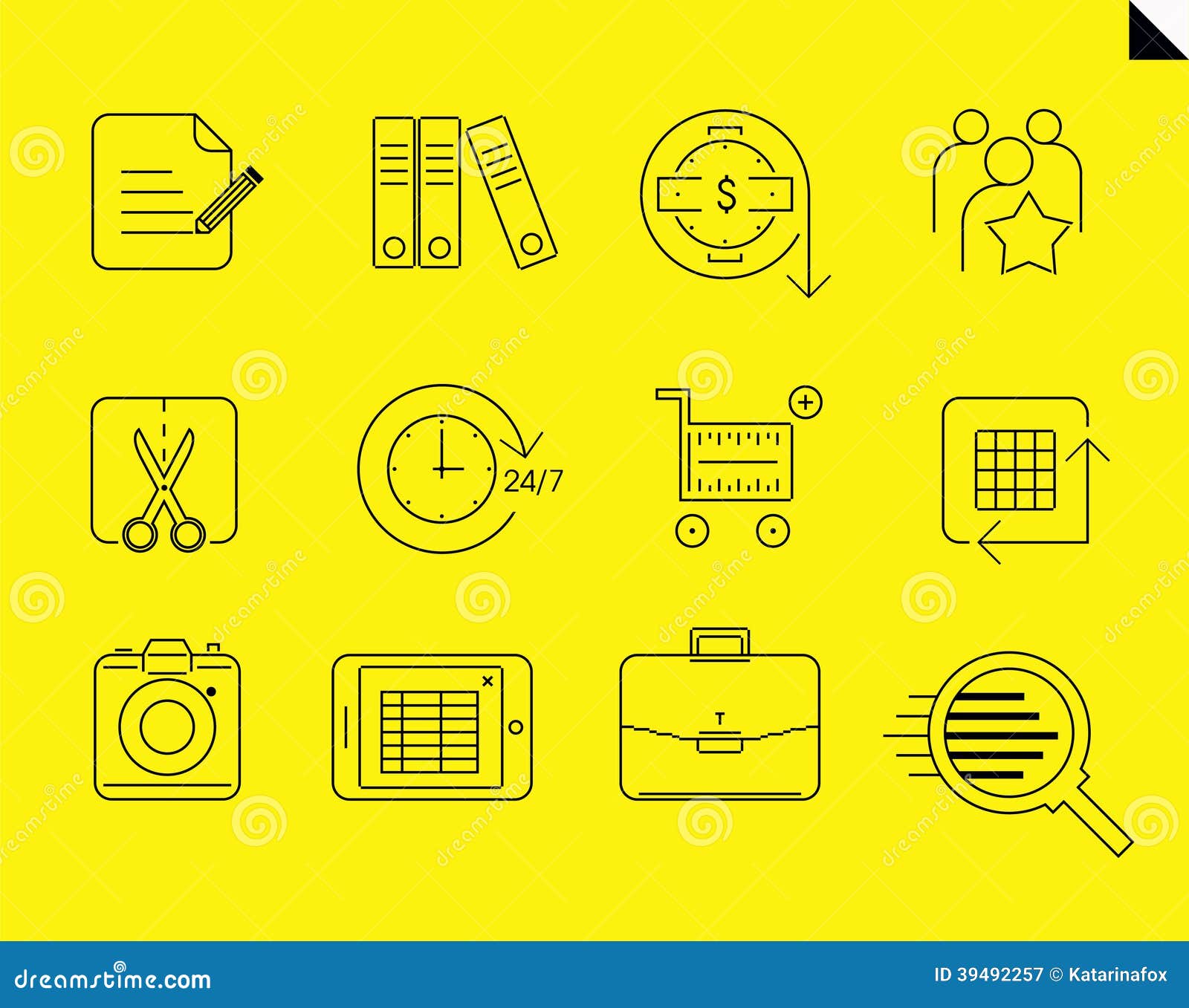 Vector one line icons stock vector. Illustration of arrow - 39492257
