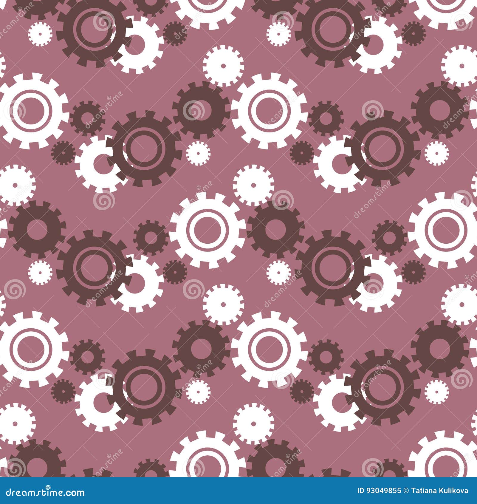 Vector Ongoing Pattern with Green Gears. Creative Geometric Background ...