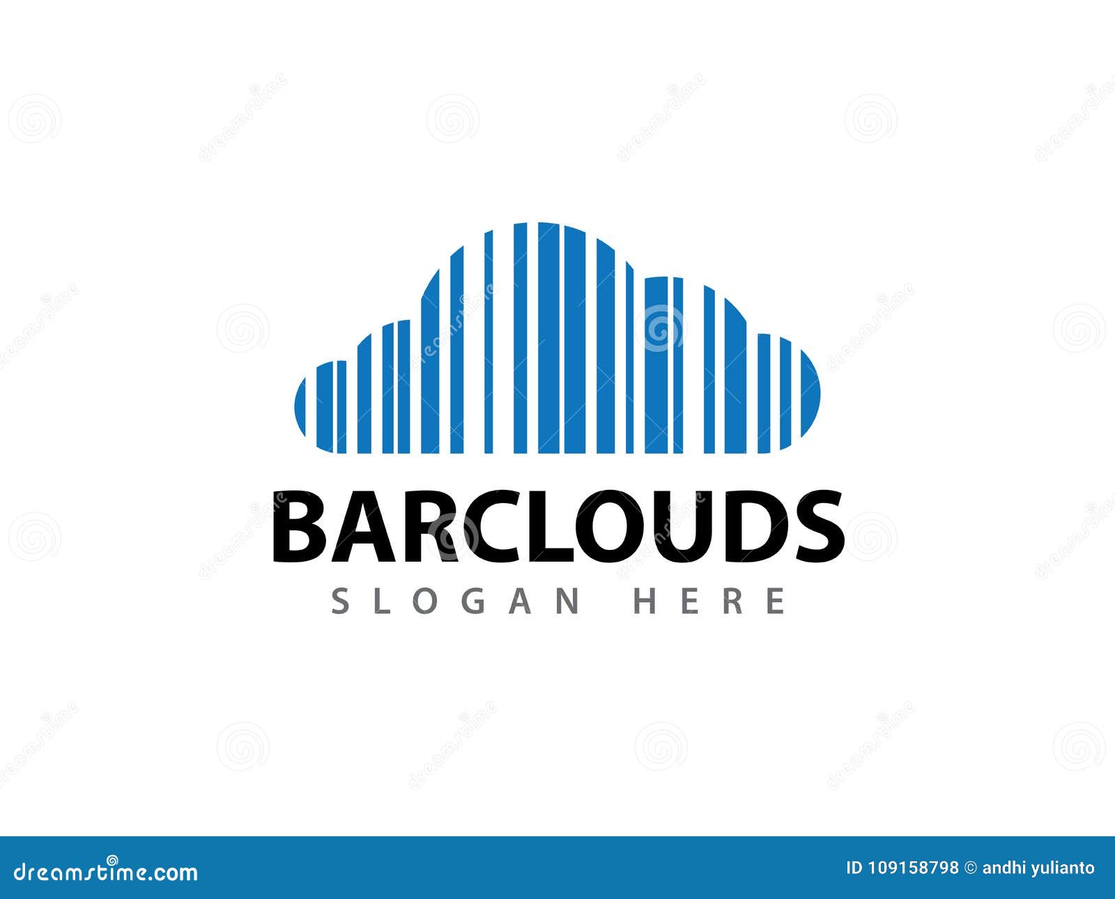 Vector Bar Code Cloud Online Cloud Storage Logo Design Stock Vector ...