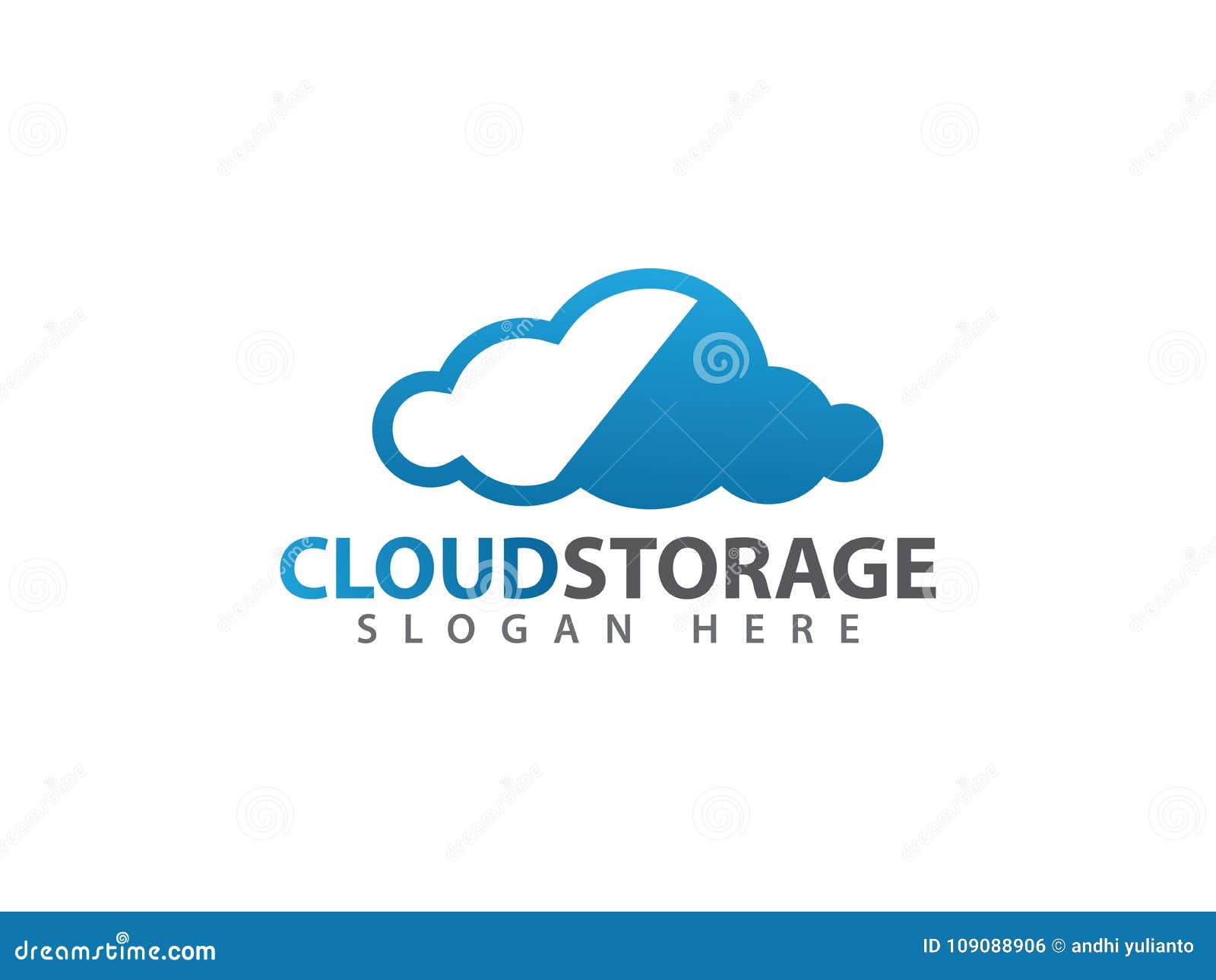 Vector Online Cloud Storage Logo Design Stock Illustration ...
