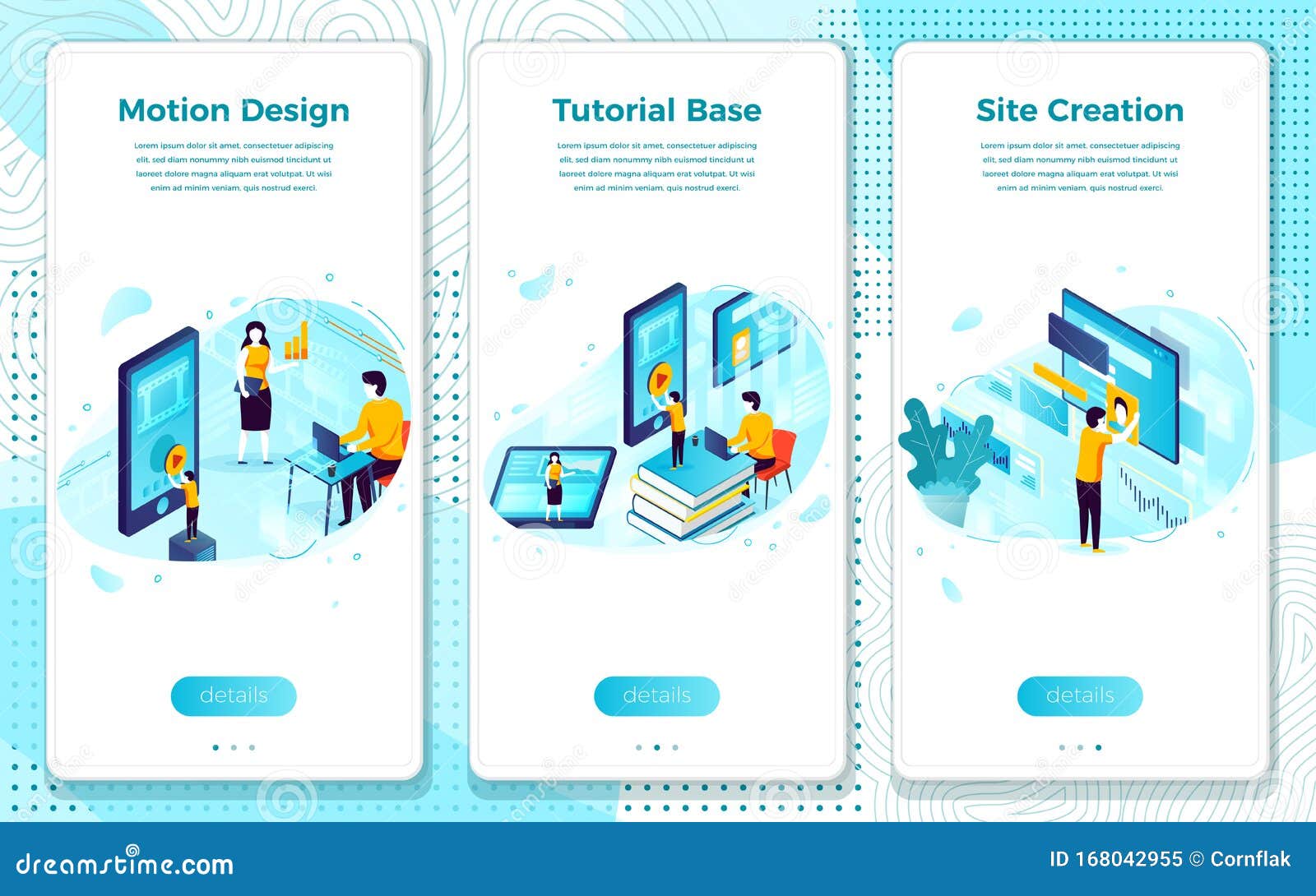 Vector Online Learning Tutorial Base Motion Design Stock Vector ...