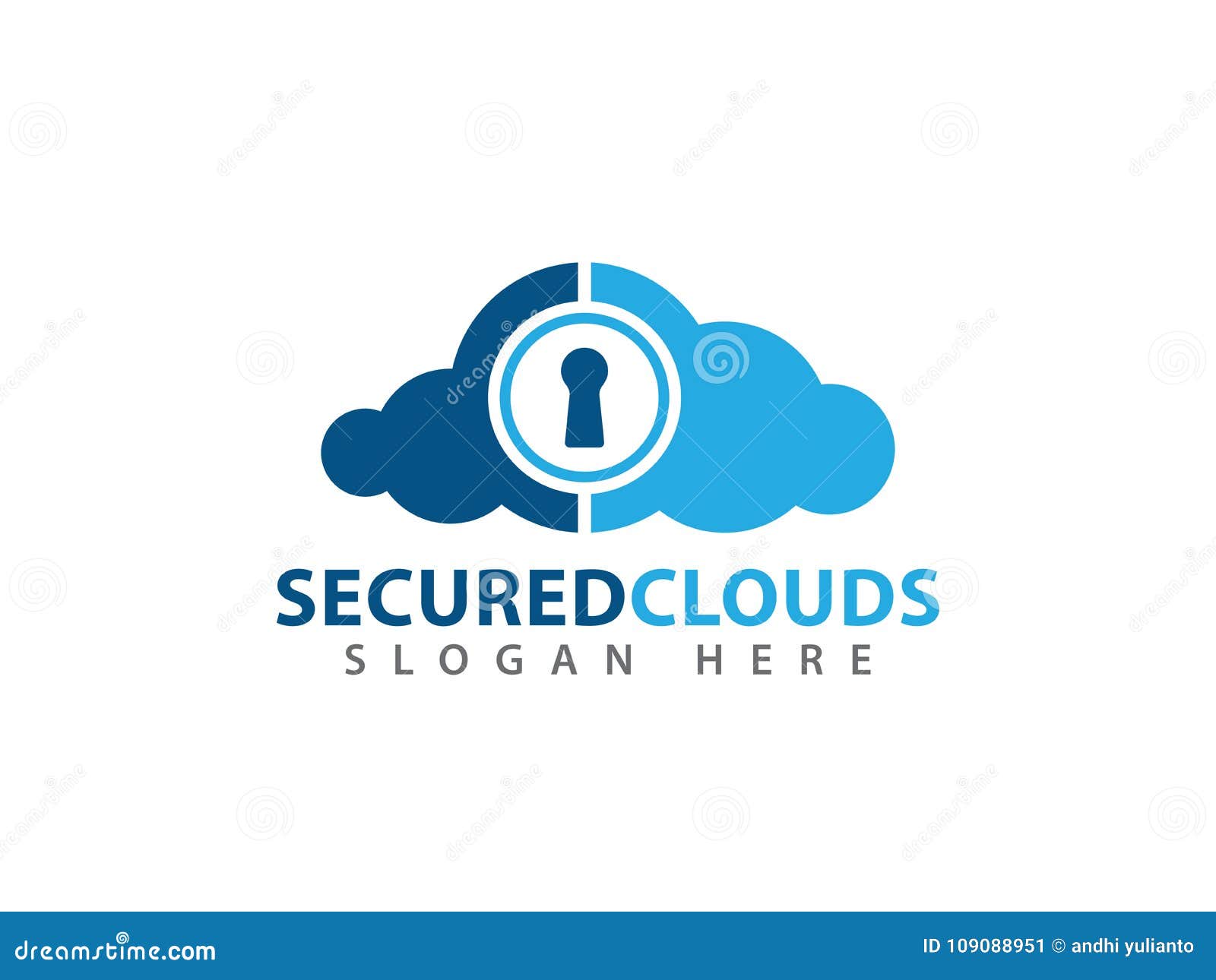 Vector Secure and Guarded Online Cloud Storage Logo Design Stock ...