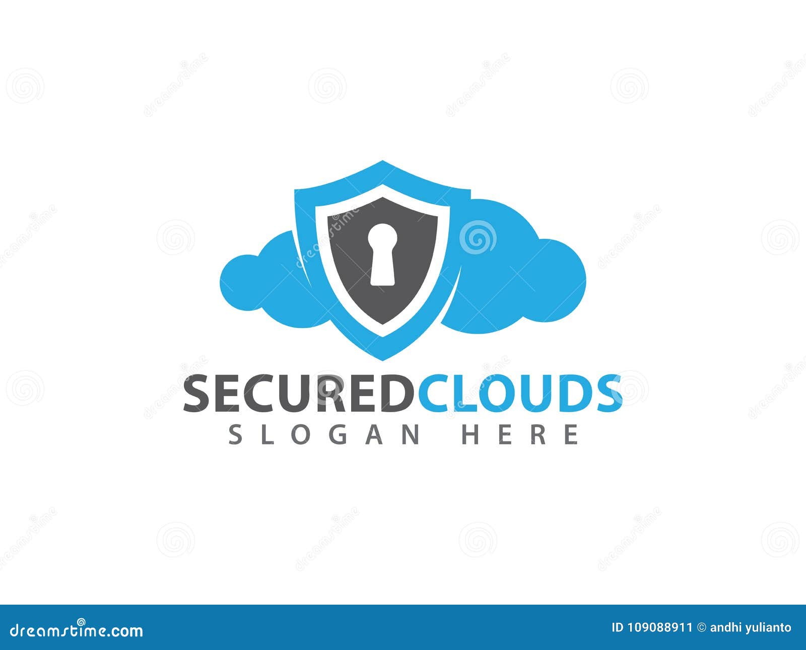 Vector Online Secure and Guarded Shield Cloud Storage Logo Design Stock ...