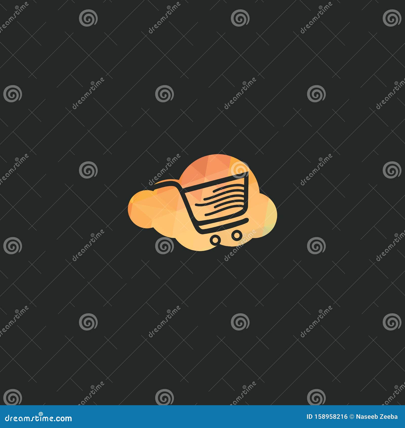 Cloud Shoping Vector Logo Design. Stock Illustration - Illustration of ...