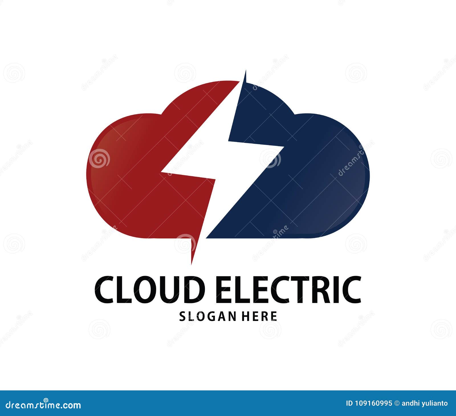 Vector Strong Power Cloud Online Cloud Storage Logo Design Stock Vector ...