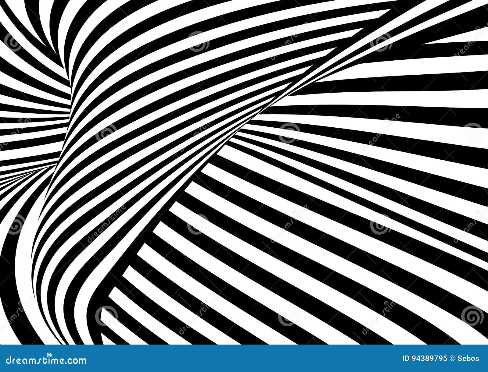 Vector Op Art Pattern. Optical Illusion Abstract Background Stock ...