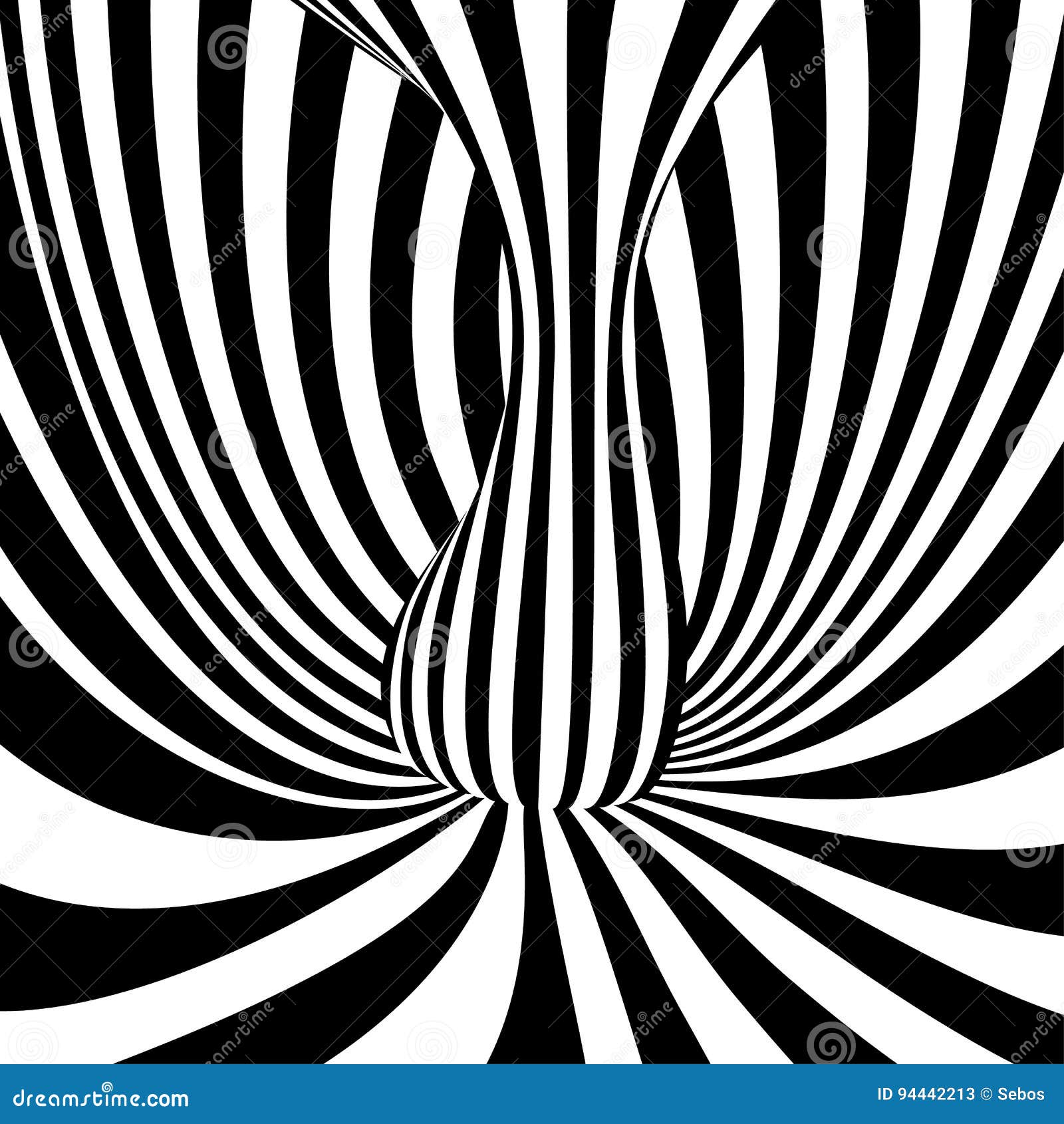 Vector Op Art Pattern. Optical Illusion Abstract Background Stock ...