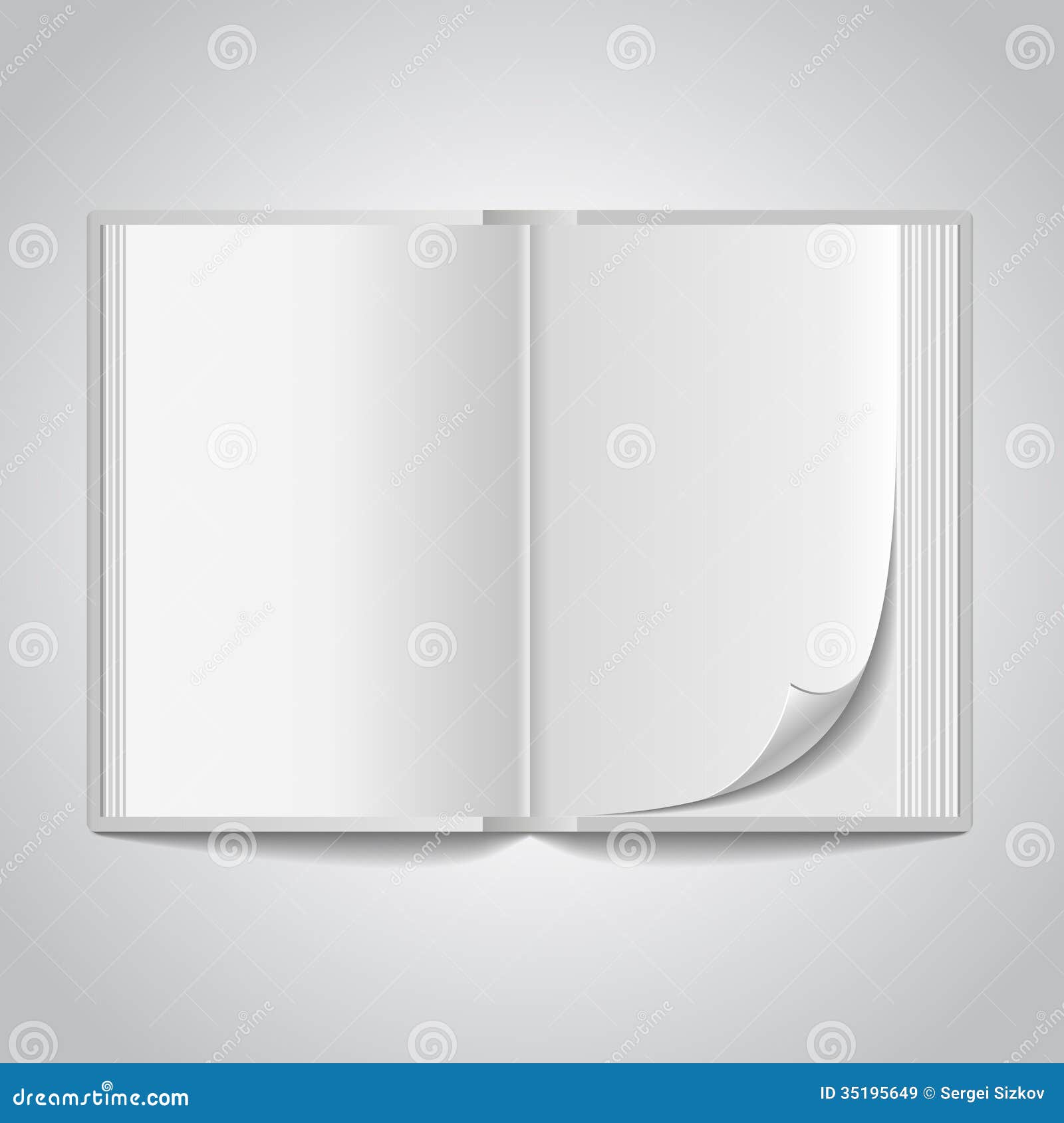 Vector open blank book stock vector. Illustration of brochure - 35195649