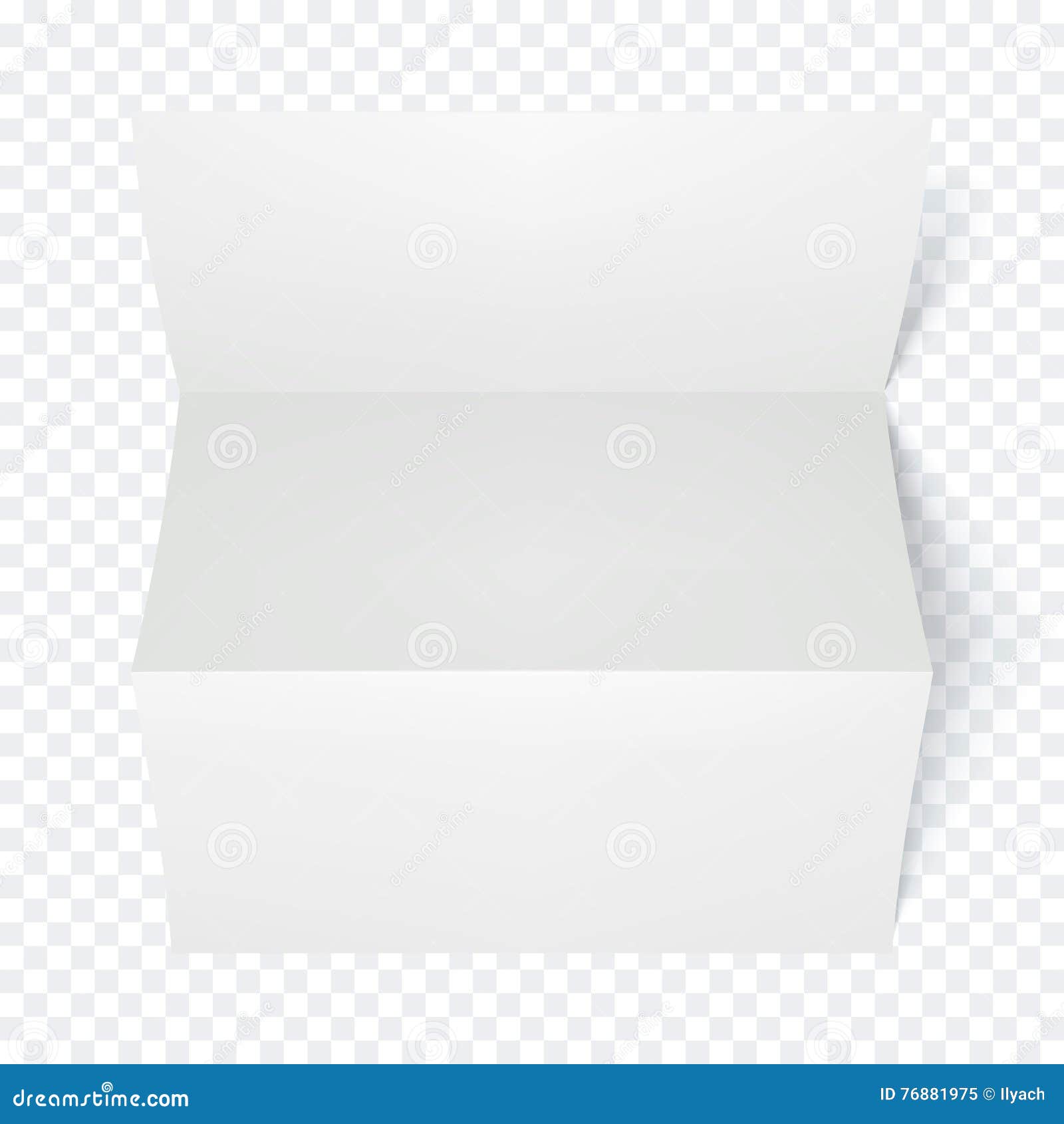 Vector Open Blank Folding Paper Leaflet Stock Illustration ...