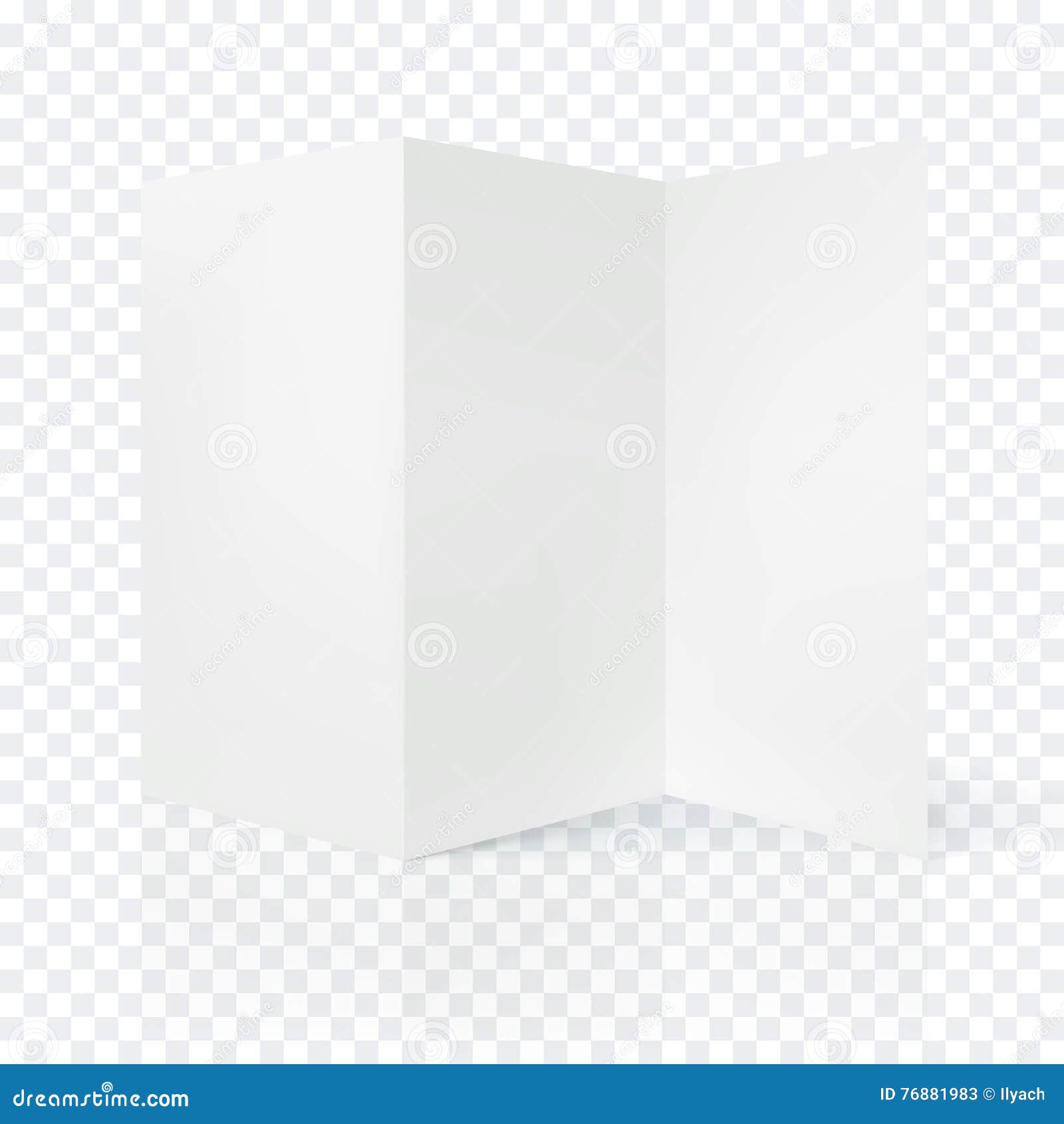 Vector Open Blank Folding Paper Leaflet Stock Illustration ...